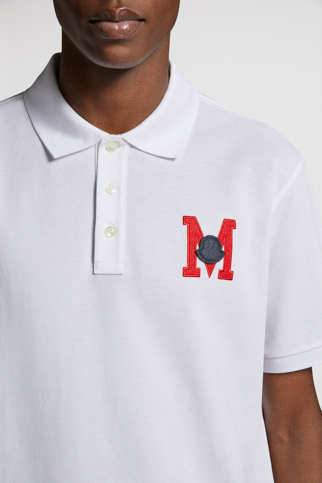 Optical White Embroidered Monogram Polo Shirt - Polos & T-shirts for ...