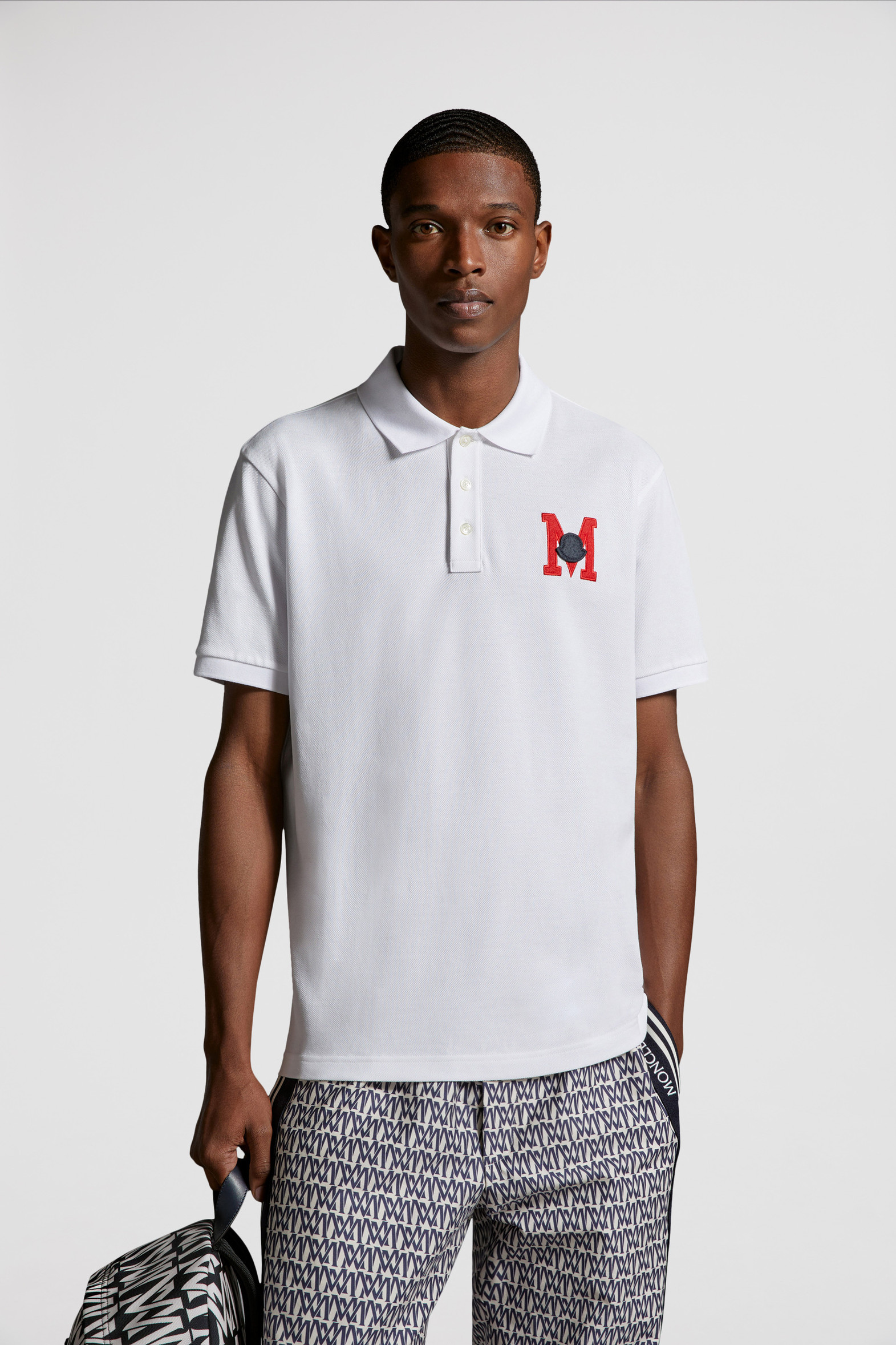 Optical White Embroidered Monogram Polo Shirt - Spring/Summer for Men ...