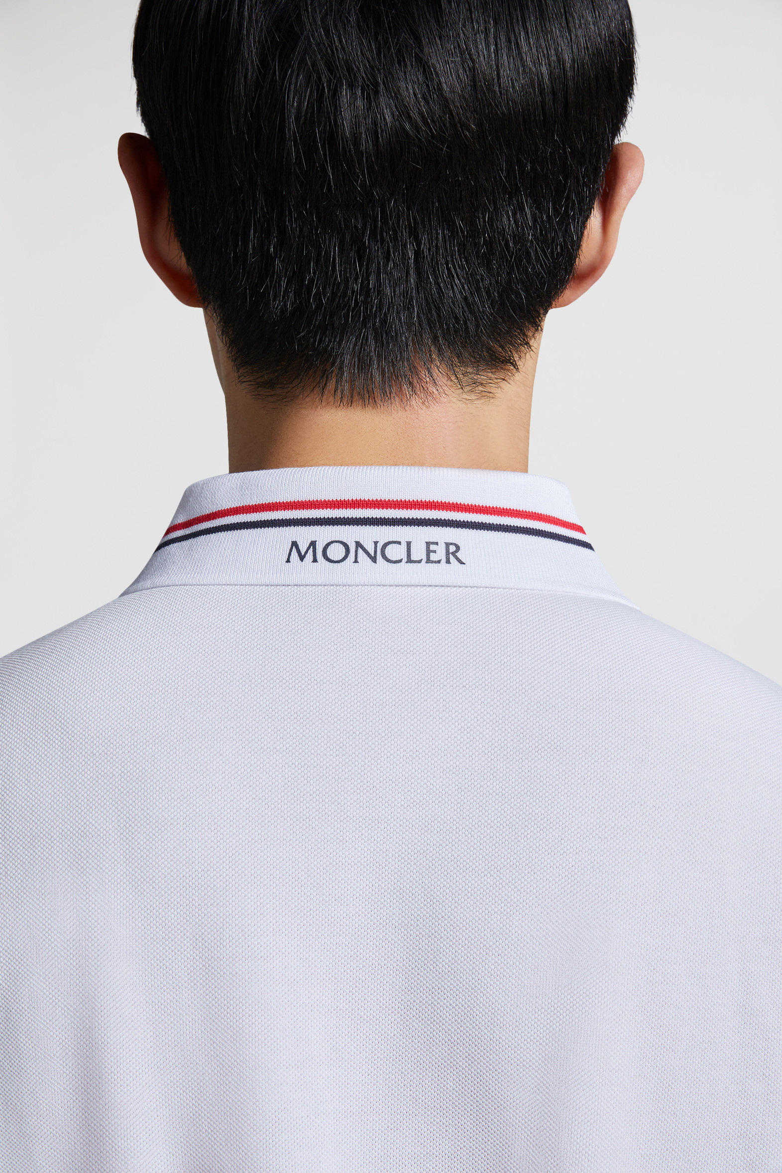 Optical White Logo Patch Polo Shirt - Polos & T-shirts for Men | Moncler HR