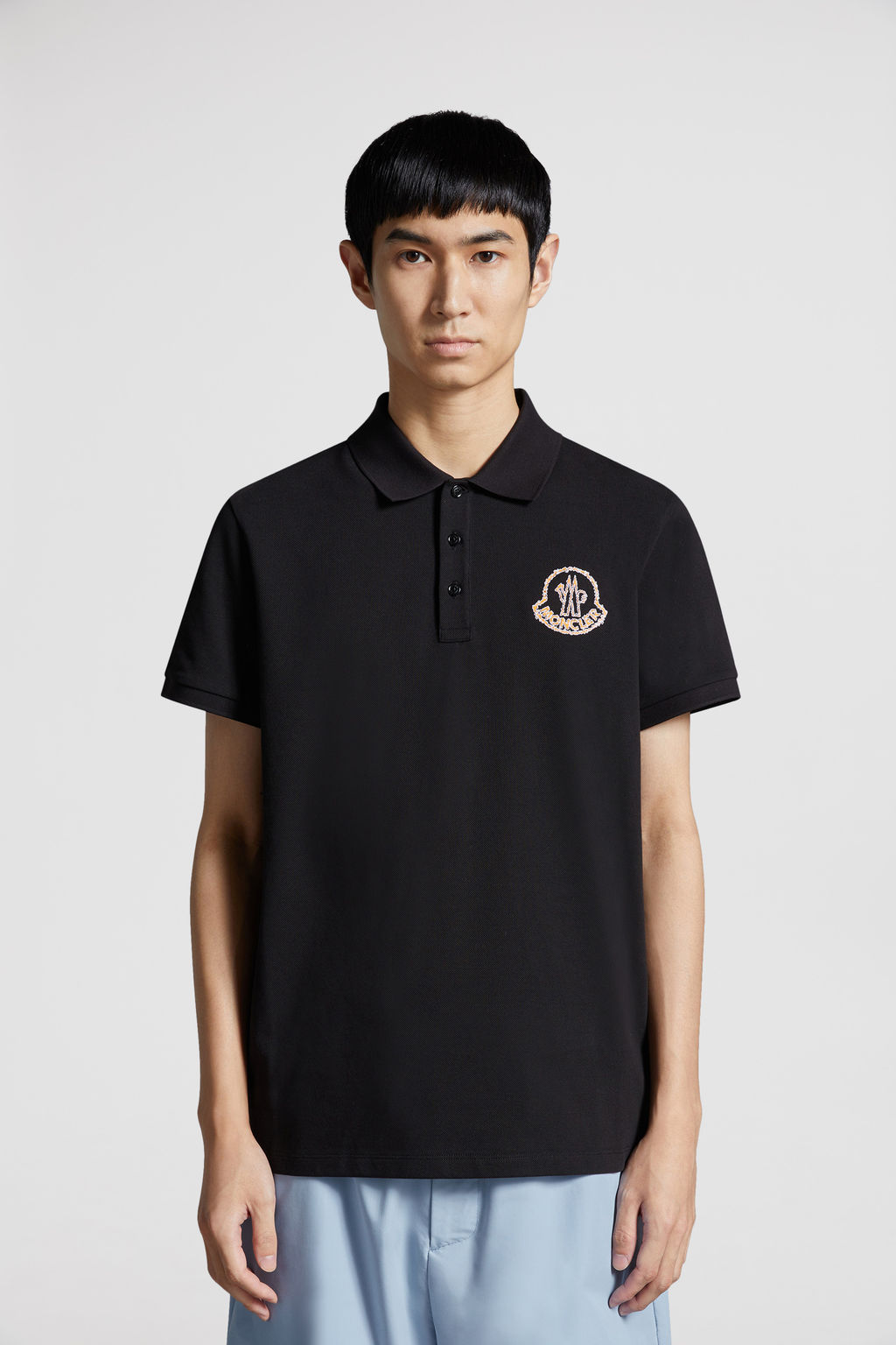 Poloshirt mit Logostickerei Schwarz - Polos & T-Shirt für Herren ...
