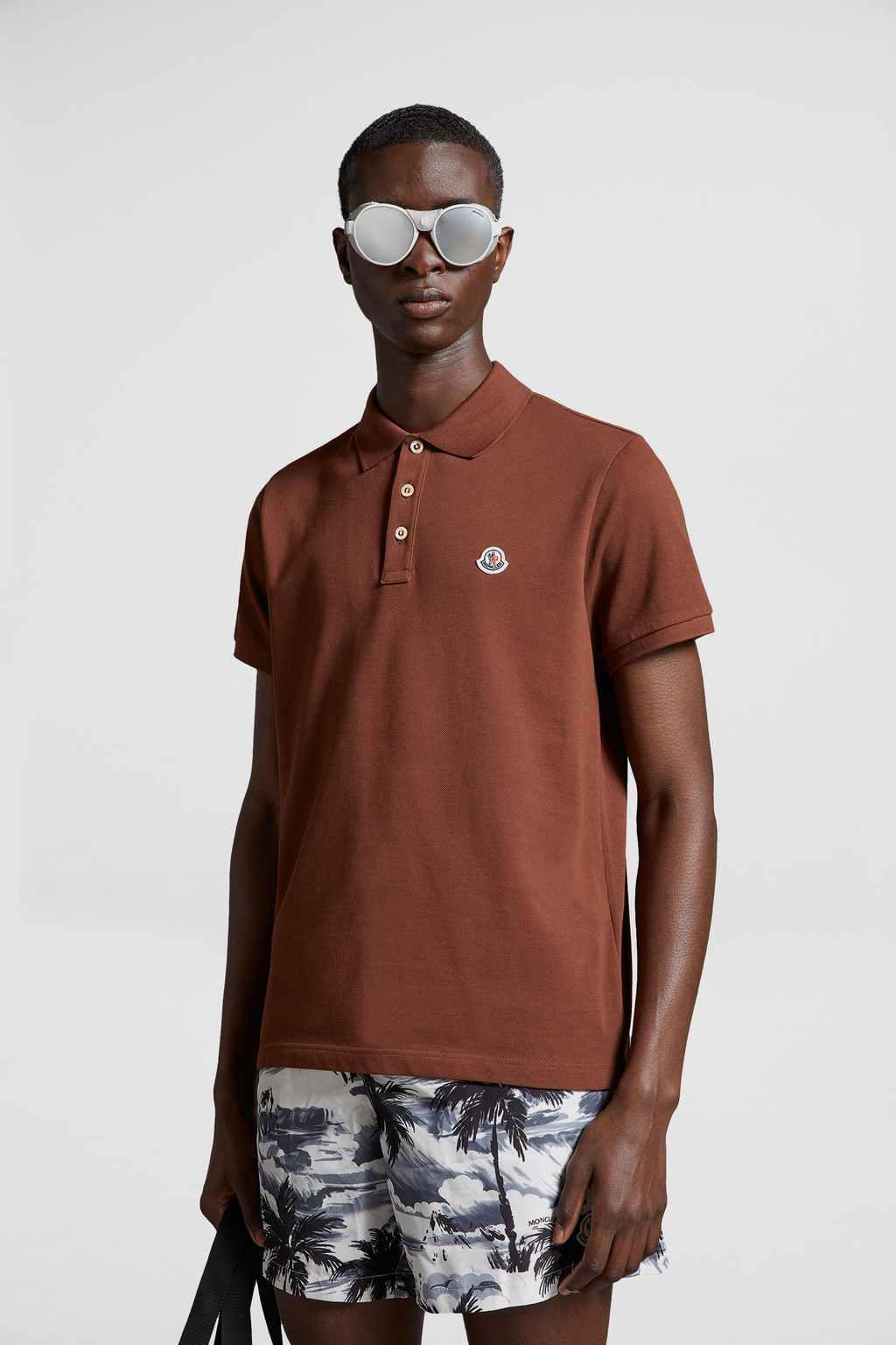 Polo con logotipo Blanco Roto - Polos y camisetas de Hombre | Moncler ES