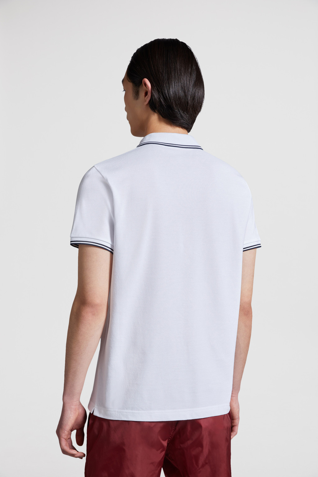 Optical White Logo Patch Polo Shirt - Polos & T-shirts for Men | Moncler RO