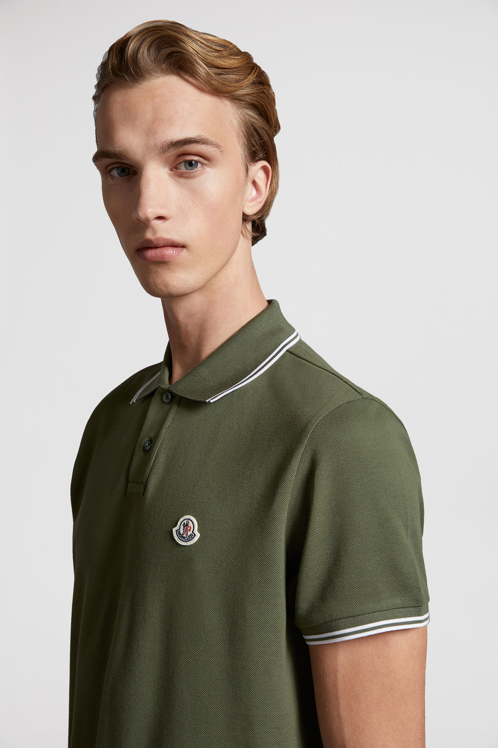 Green Logo Patch Polo Shirt - Polos & T-shirts for Men | Moncler CA