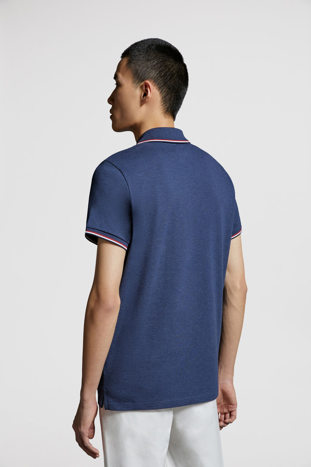 Night Blue Logo Patch Polo Shirt - Polos & T-shirts for Men | Moncler DE