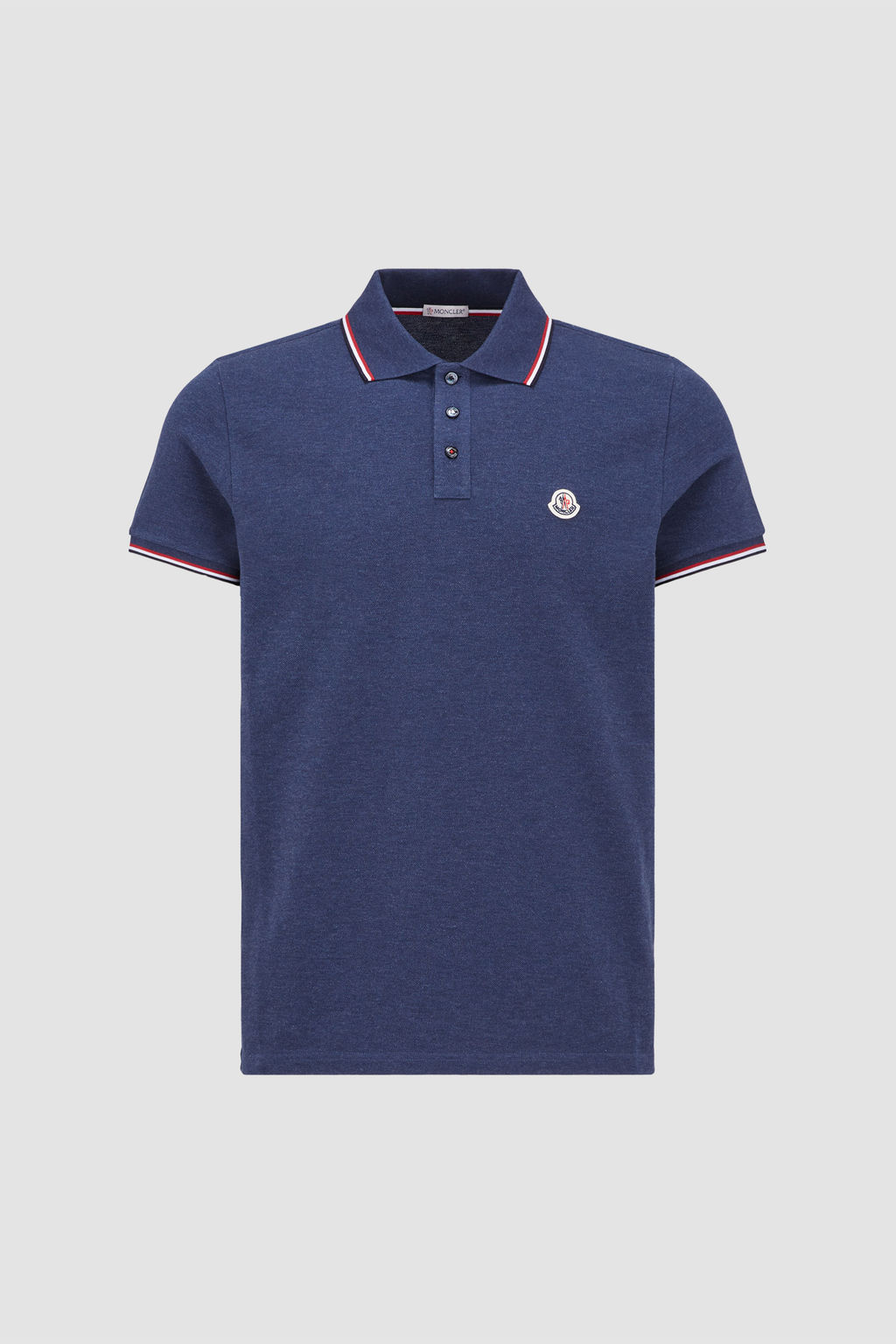 Polo con parche con logotipo Azul Noche - Polos y camisetas de Hombre | Moncler ES