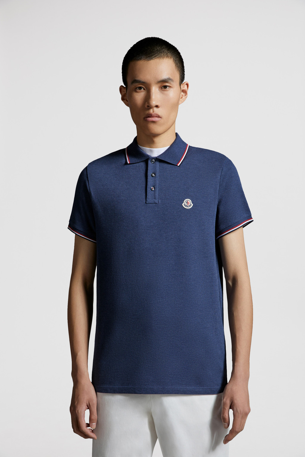 Light Blue Tennis Logo Patch Polo Shirt - Polos & T-shirts for Men ...