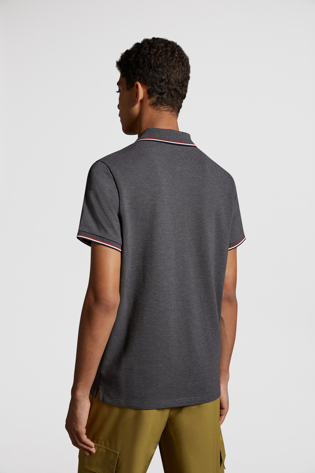 Dark Gray Logo Patch Polo Shirt - Polos & T-shirts for Men | Moncler HU