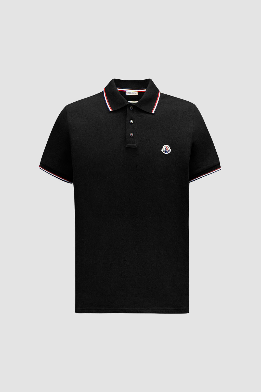 Black Logo Patch Polo Shirt - Polos & T-shirts for Men | Moncler IE
