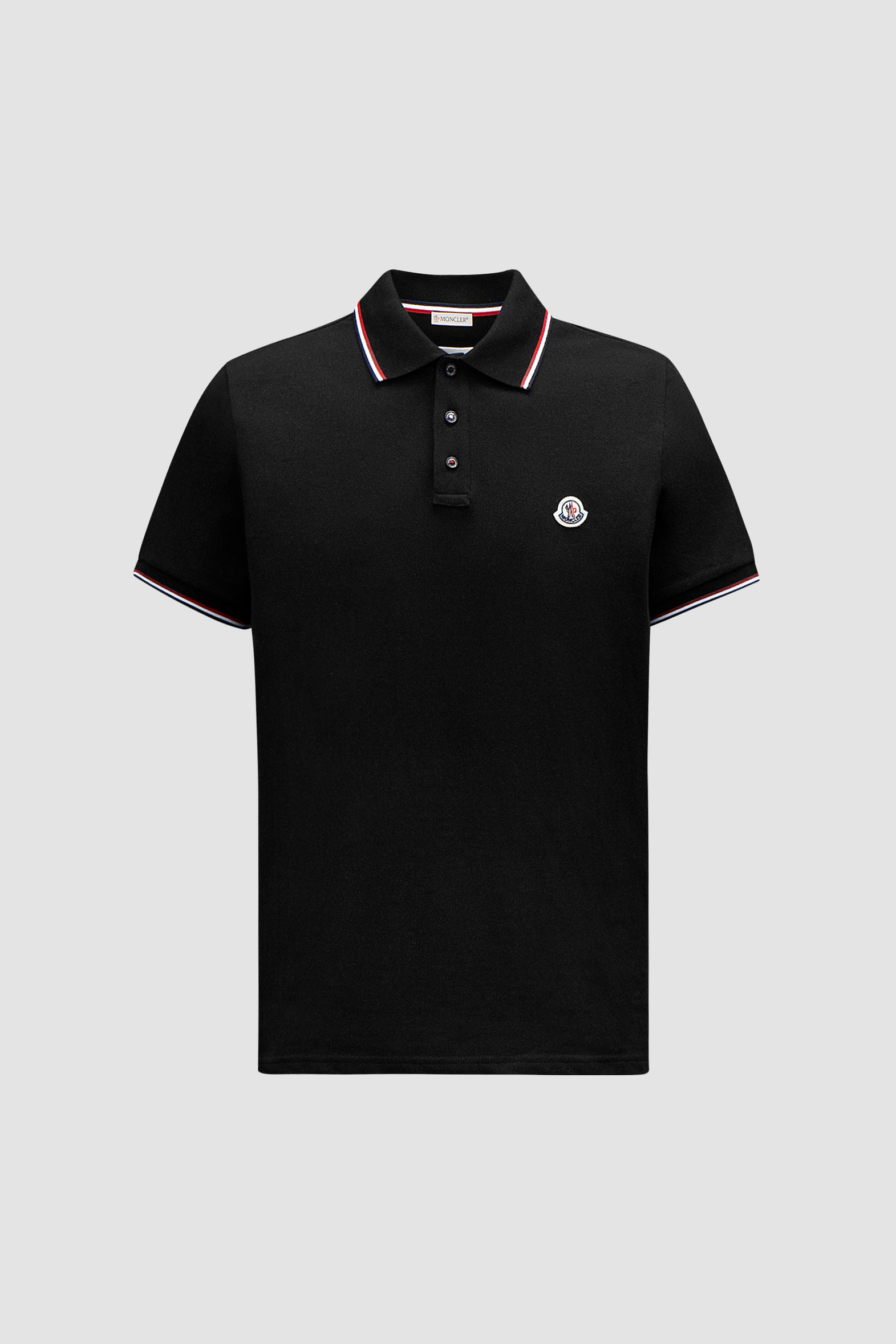 Black Logo Patch Polo Shirt - Polos & T-shirts for Men | Moncler LT