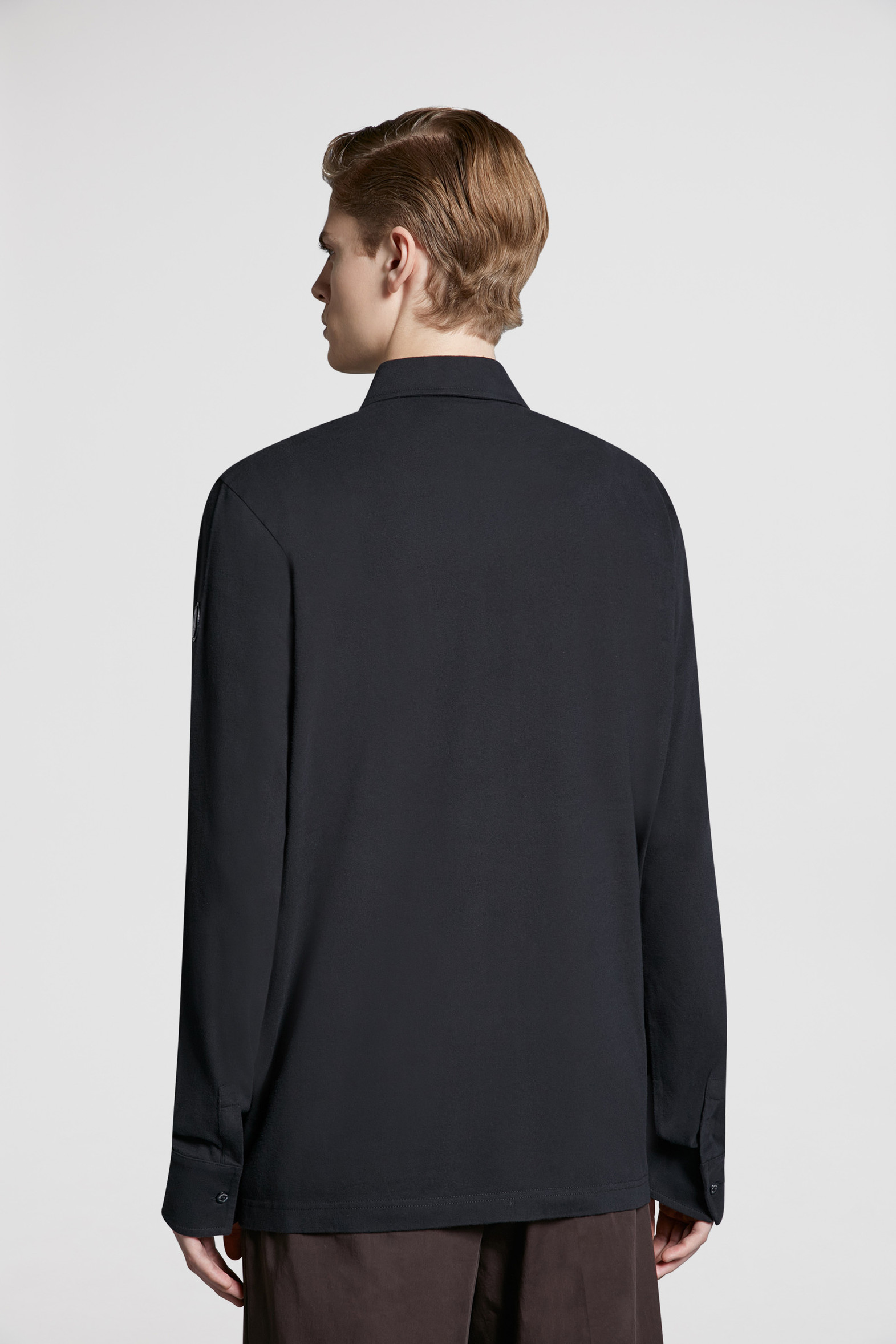 Night Blue Long Sleeve Polo Shirt - Polos & T-shirts for Men | Moncler HK