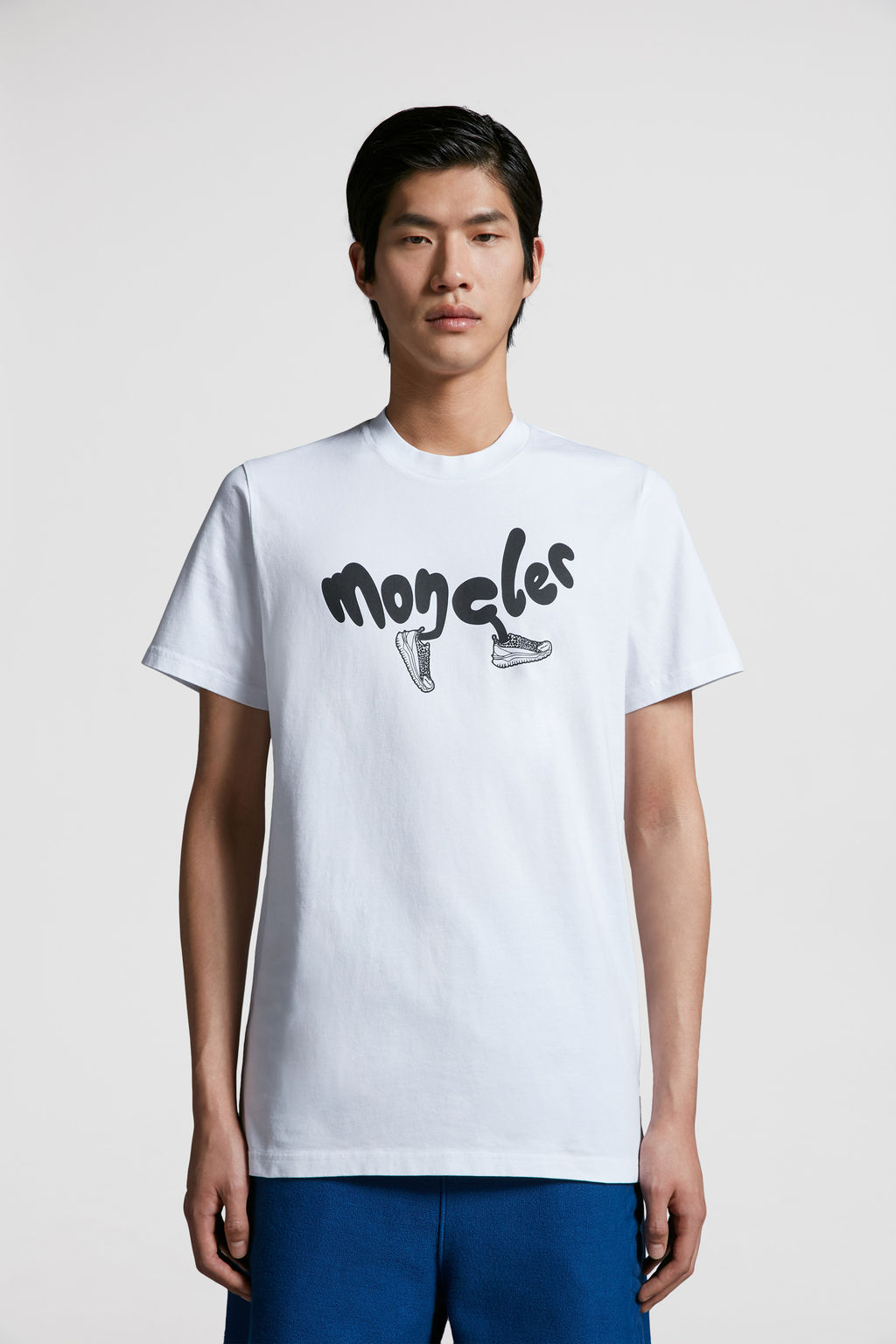 White Running Logo T-Shirt - Polos & T-shirts for Men | Moncler DE