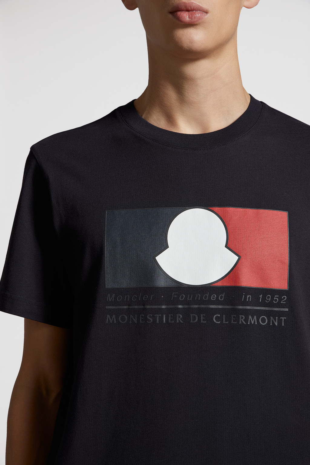 Night Blue Tricolour Logo Motif T-Shirt - for Moncler | Moncler KR