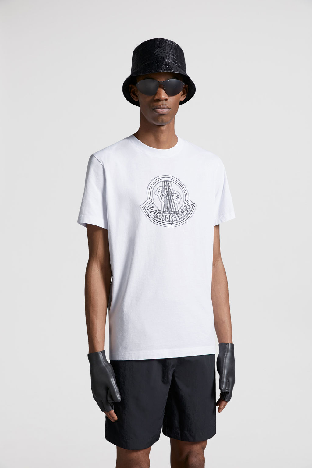 White Logo Motif T-Shirt - Polos & T-shirts for Men | Moncler SG