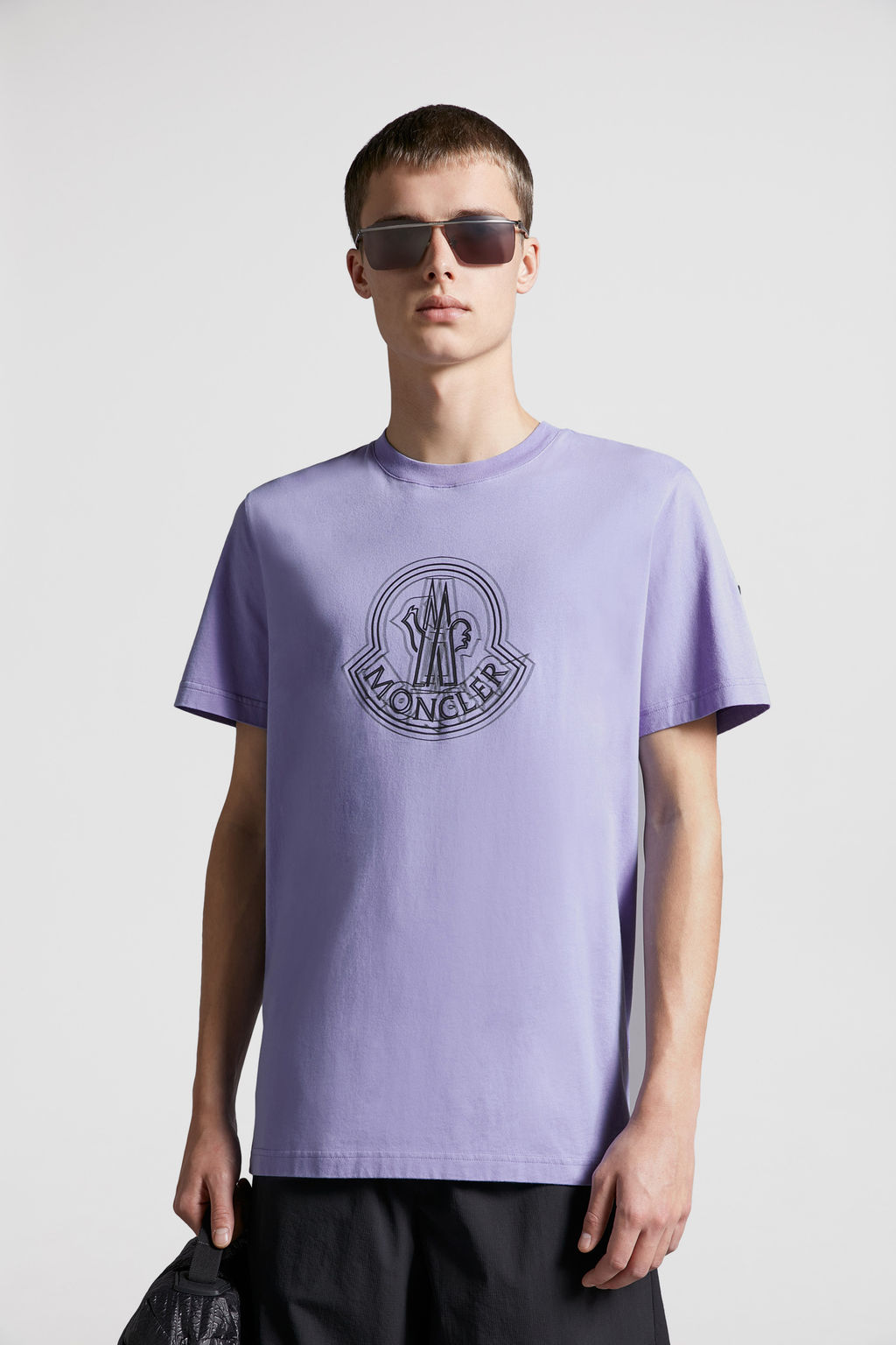 Lilac Logo Motif T-Shirt - Polos & T-shirts for Men | Moncler NL