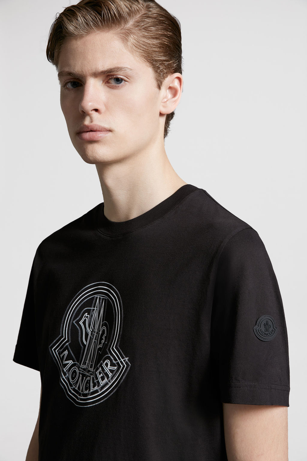 Black Logo Motif T-Shirt - Polos & T-shirts for Men | Moncler DE
