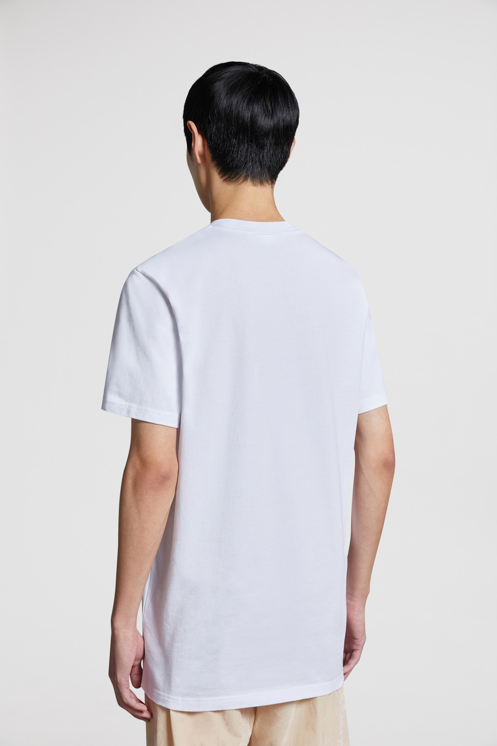 White Logo Patch T-Shirt - Polos & T-shirts for Men | Moncler SG