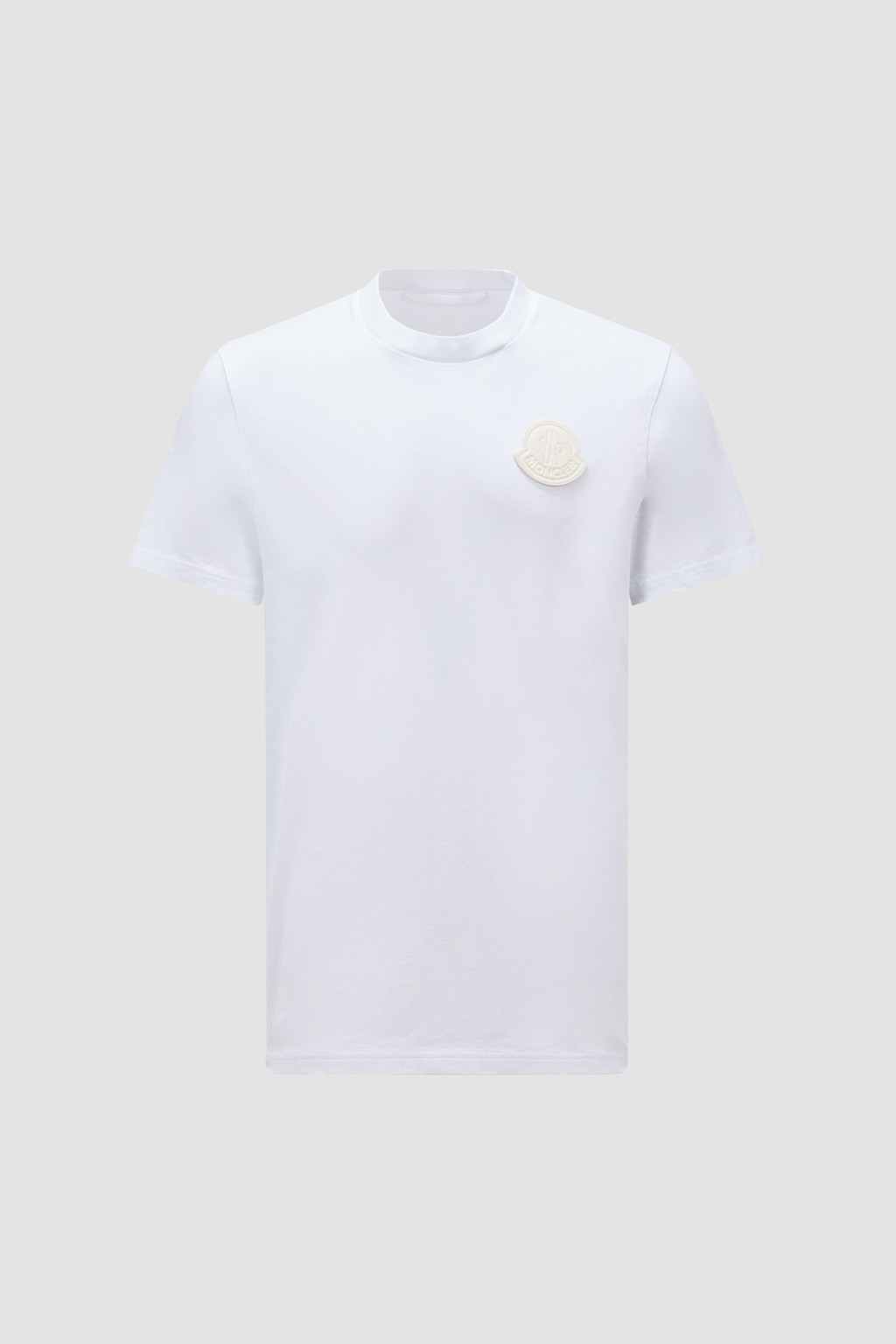 White Logo Patch T-Shirt - Polos & T-shirts for Men | Moncler SG