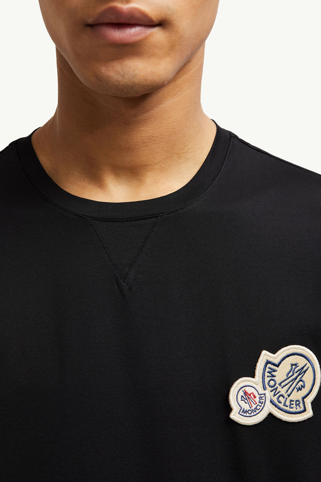 Black Double Logo Patch T-Shirt - Polos & T-shirts for Men | Moncler GB
