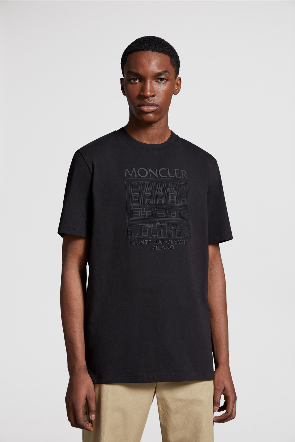 Black Logo Motif T-Shirt - Polos & T-shirts for Men | Moncler CZ