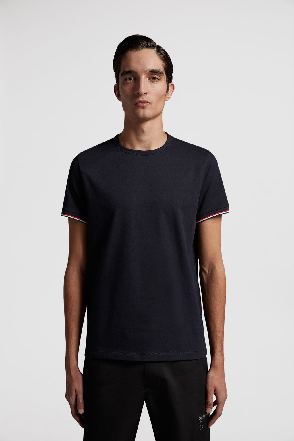 Night Blue Cotton T-Shirt - Polos & T-shirts for Men | Moncler US