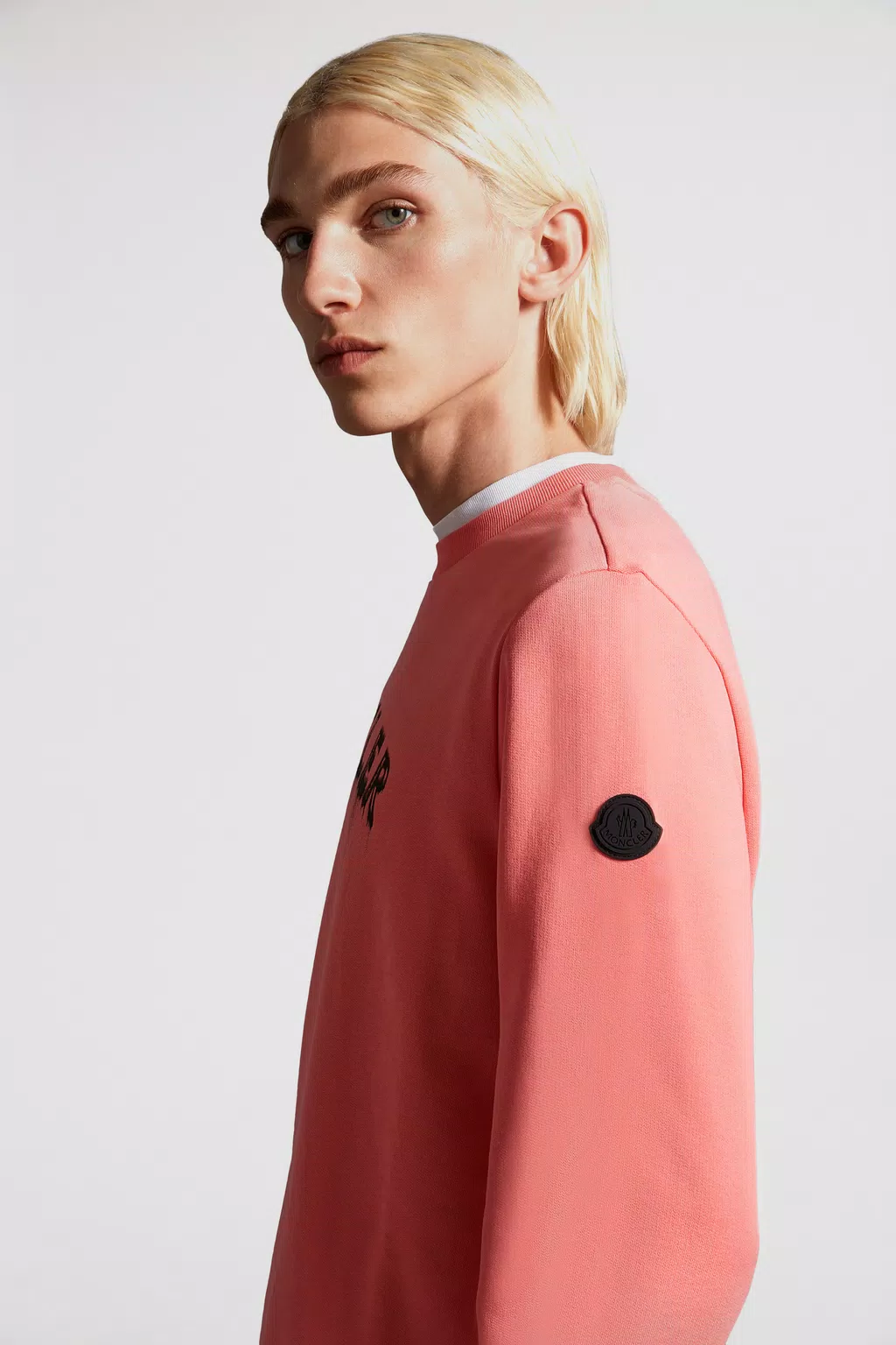 Sudadera Con Logotipo Rosado Sudaderas De Hombre Moncler Us