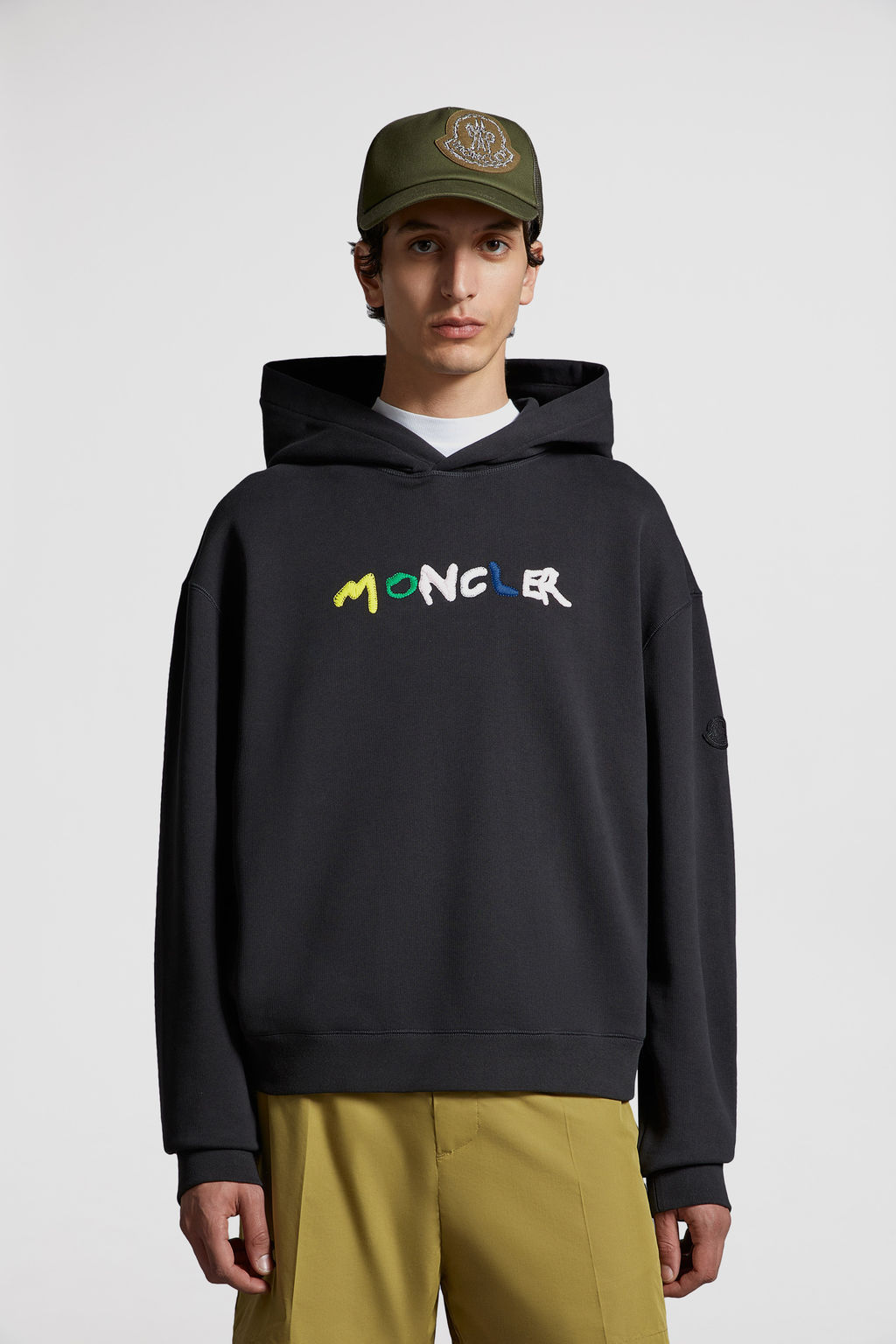 Sudadera Con Capucha Y Logotipo Beige Sudaderas De Hombre Moncler Es