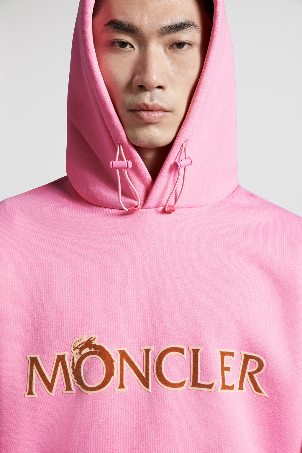 Pink Logo Hoodie - Sweatshirts for Men | Moncler IE