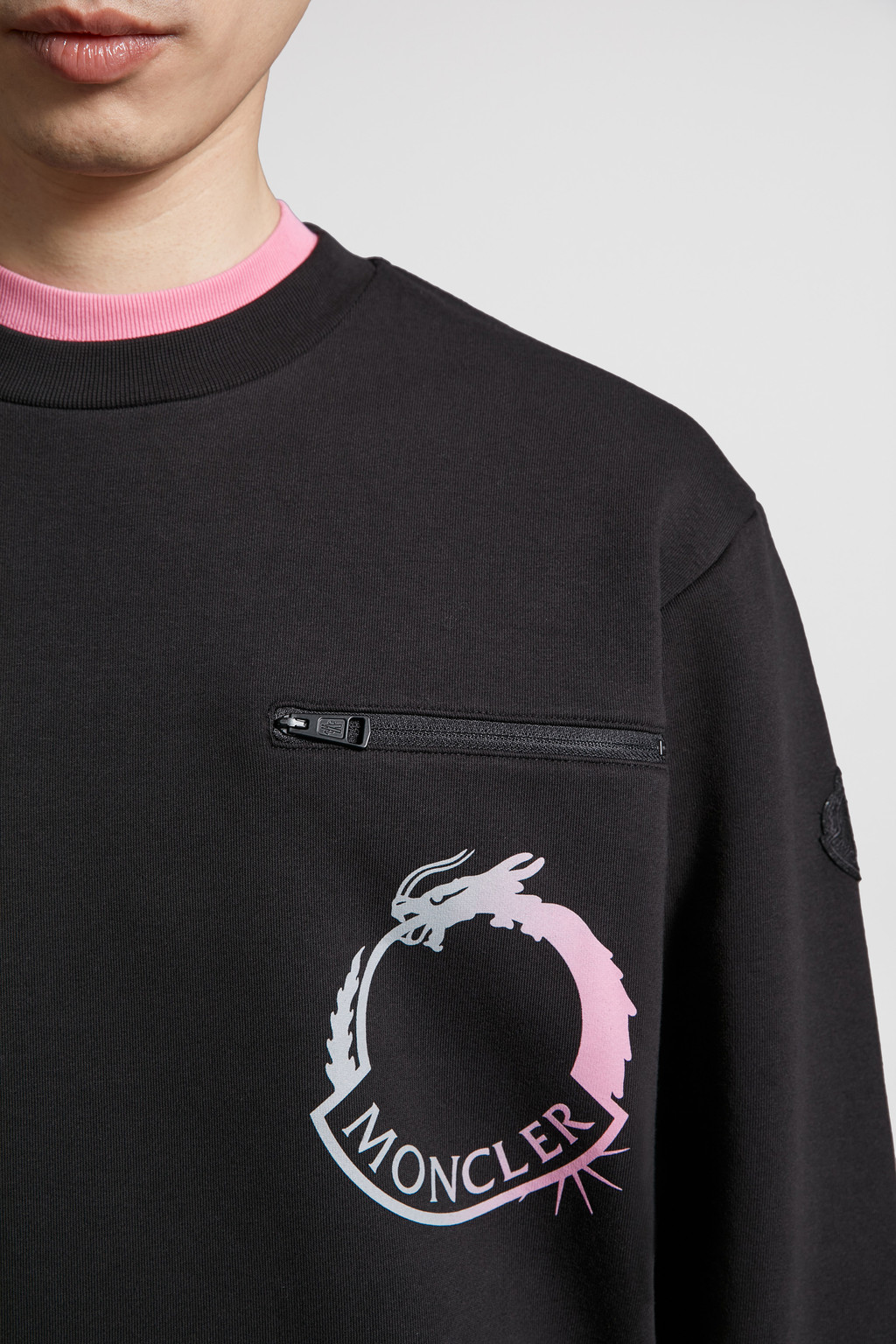 Black Logo Motif Sweatshirt - Sweatshirts for Men | Moncler DE
