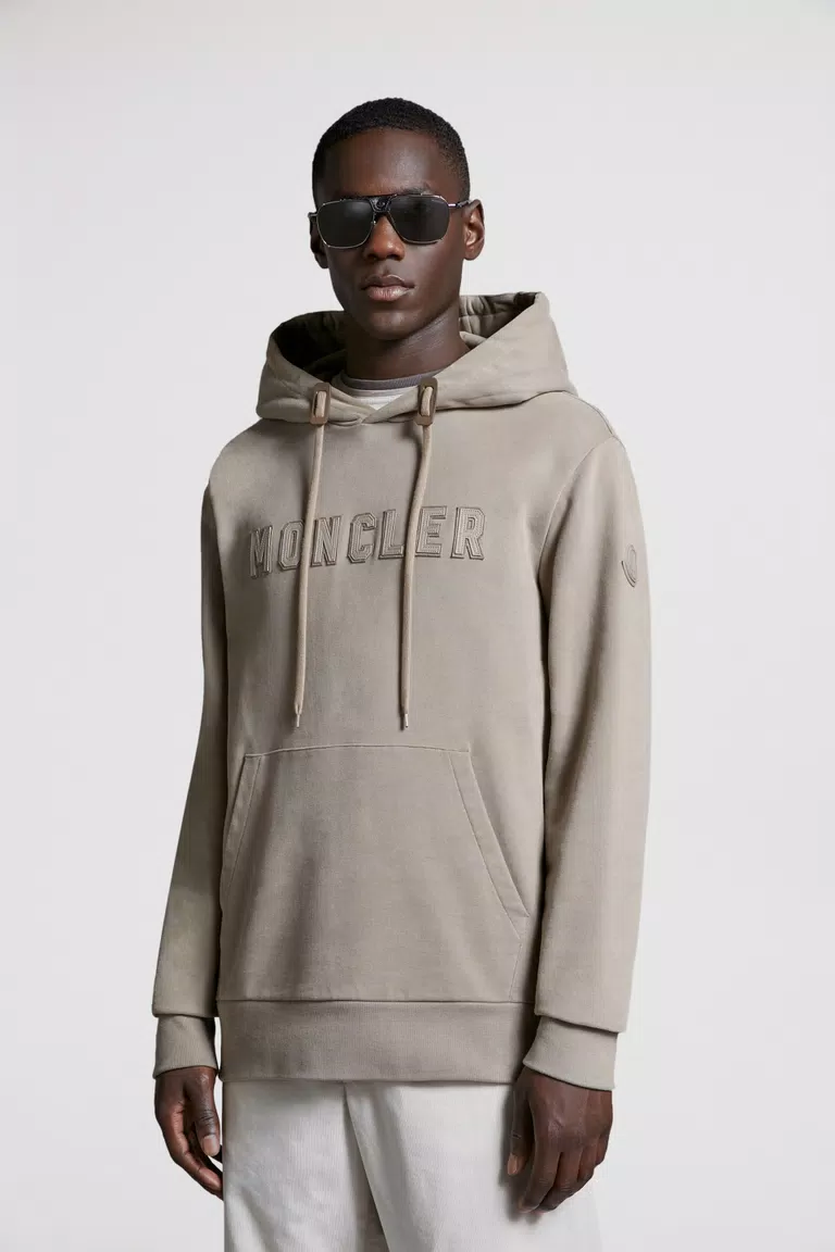 Sudadera Con Capucha Y Logotipo Gris Sudaderas De Hombre Moncler Es