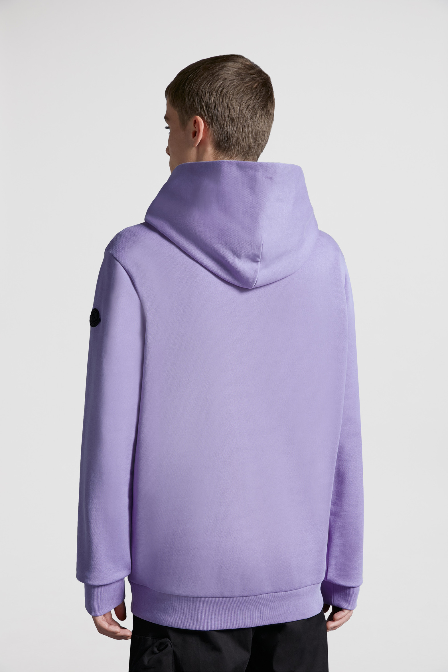Lilac Logo Motif Hoodie - Sweatshirts for Men | Moncler HK