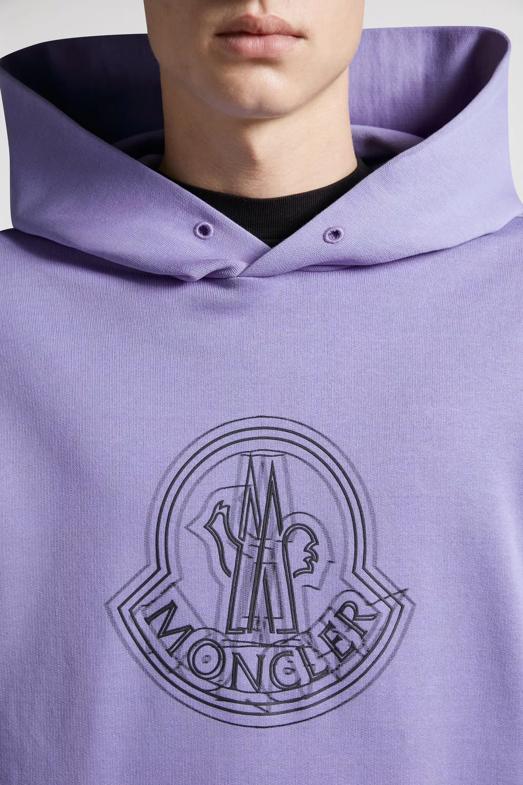 Sudadera Con Capucha Y Logotipo Lila Sudaderas De Hombre Moncler Us