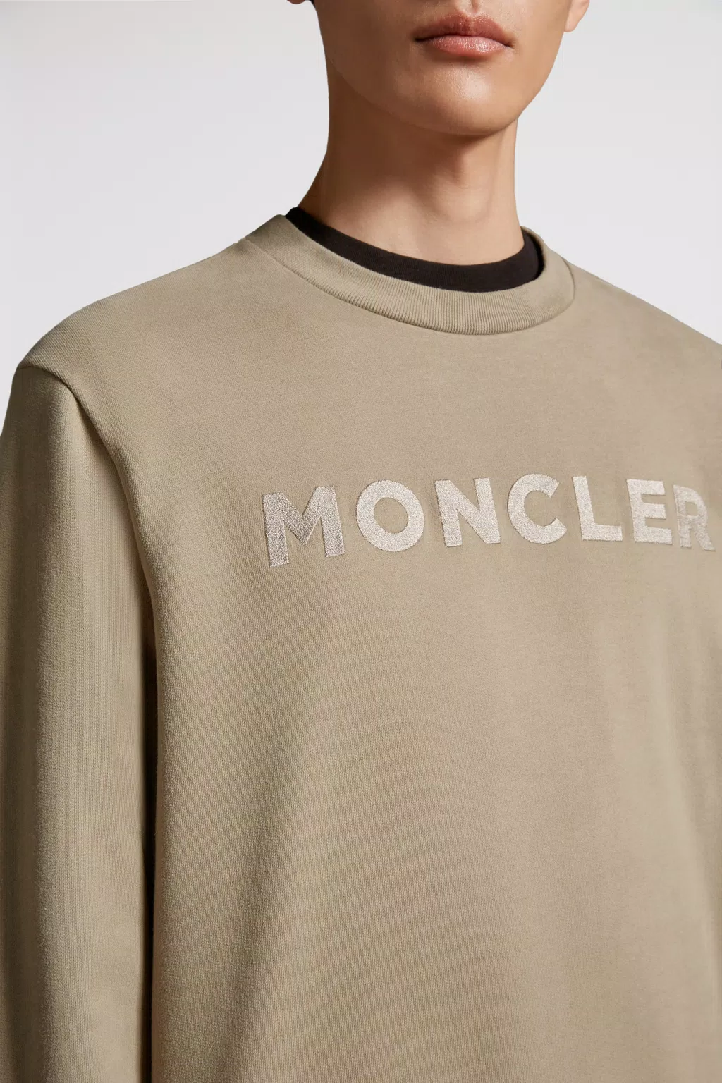 Sudadera Con Logotipo Beige Sudaderas De Hombre Moncler Es