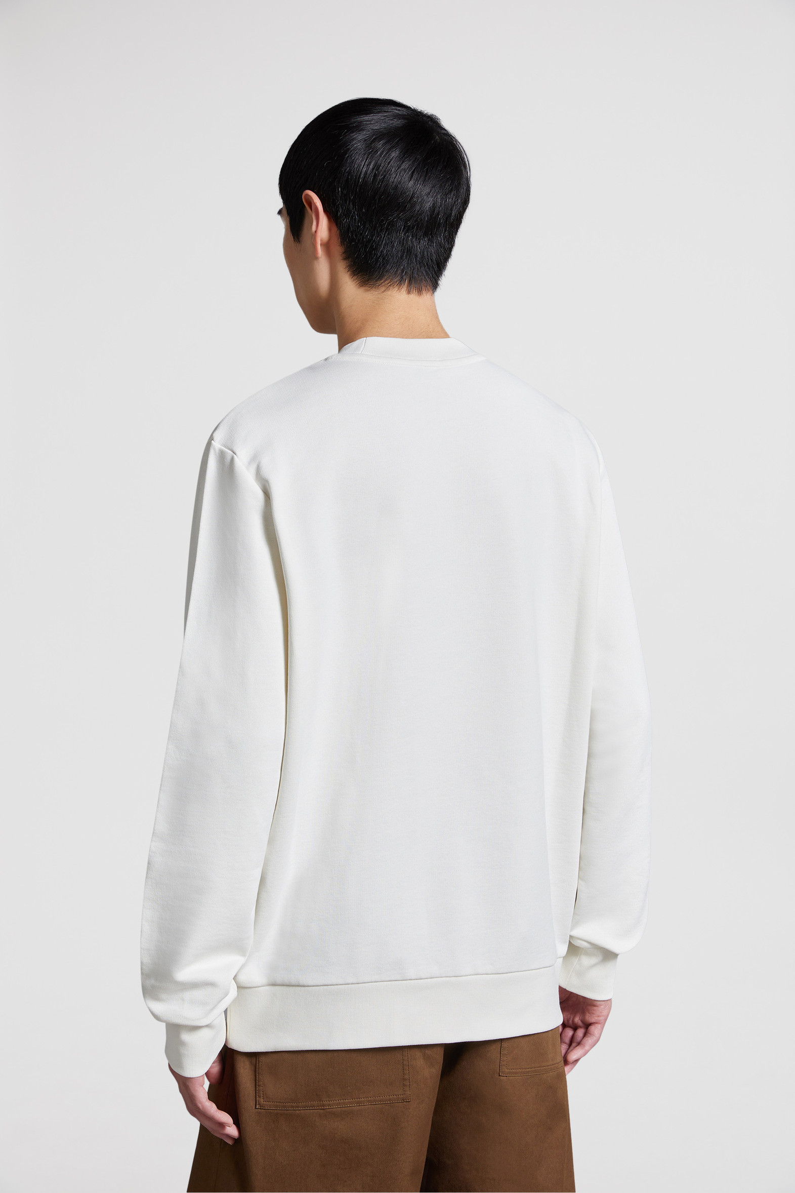White Logo Patch Sweatshirt - Sweatshirts for Men | Moncler BG