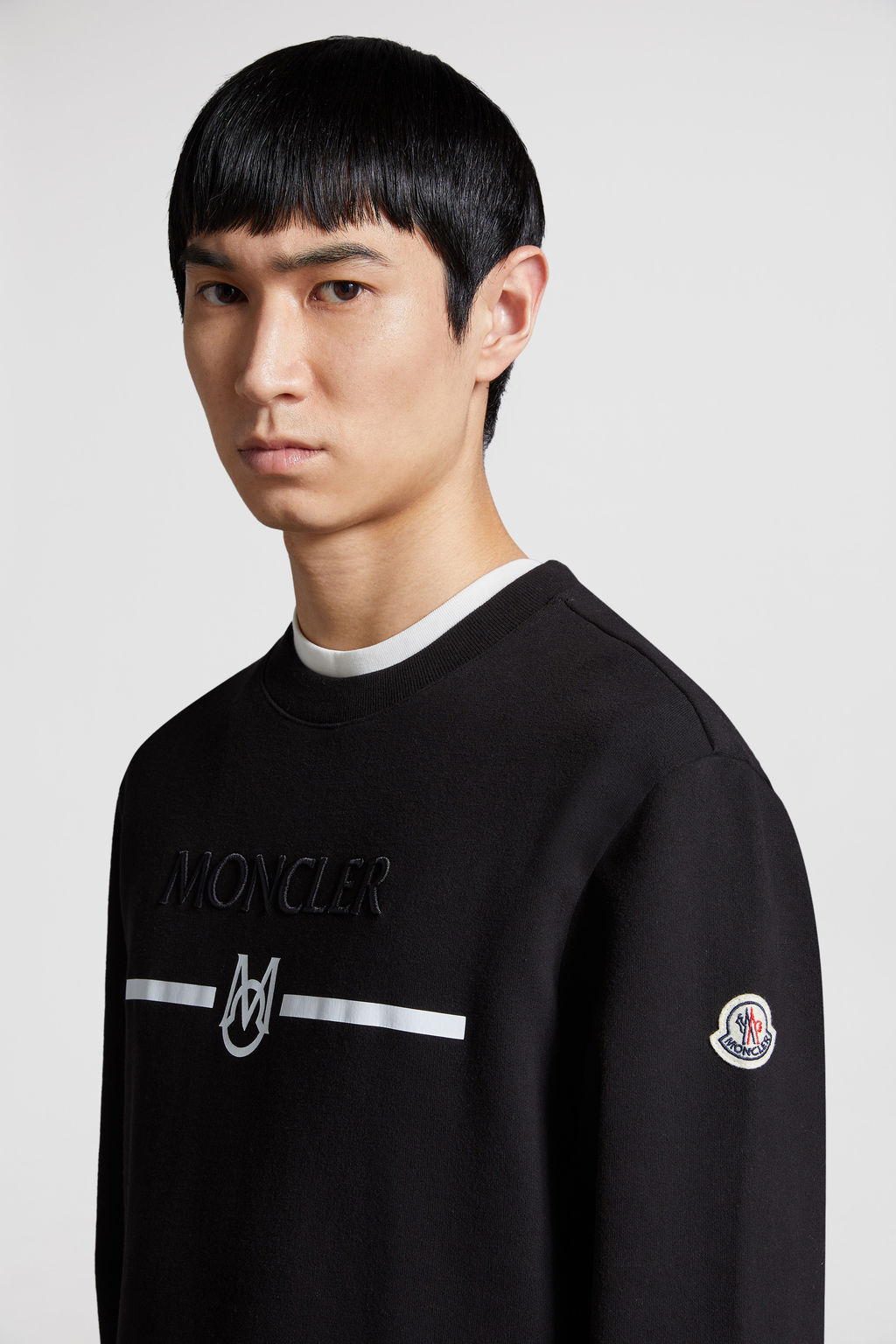 Black Logo Sweatshirt - Sweatshirts for Men | Moncler GB