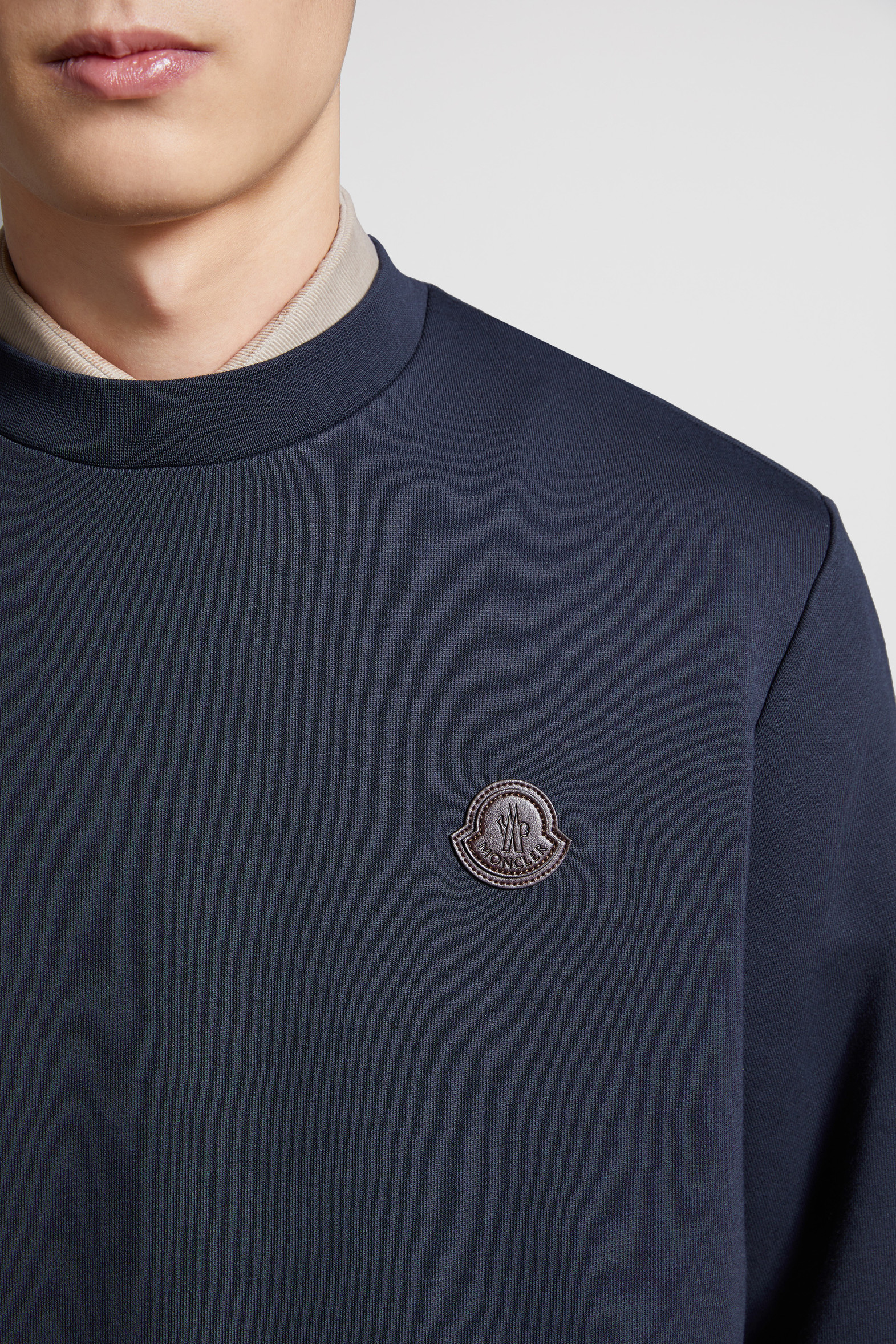 Felpa con patch logato Blu Notte - Felpe Uomo | Moncler IT