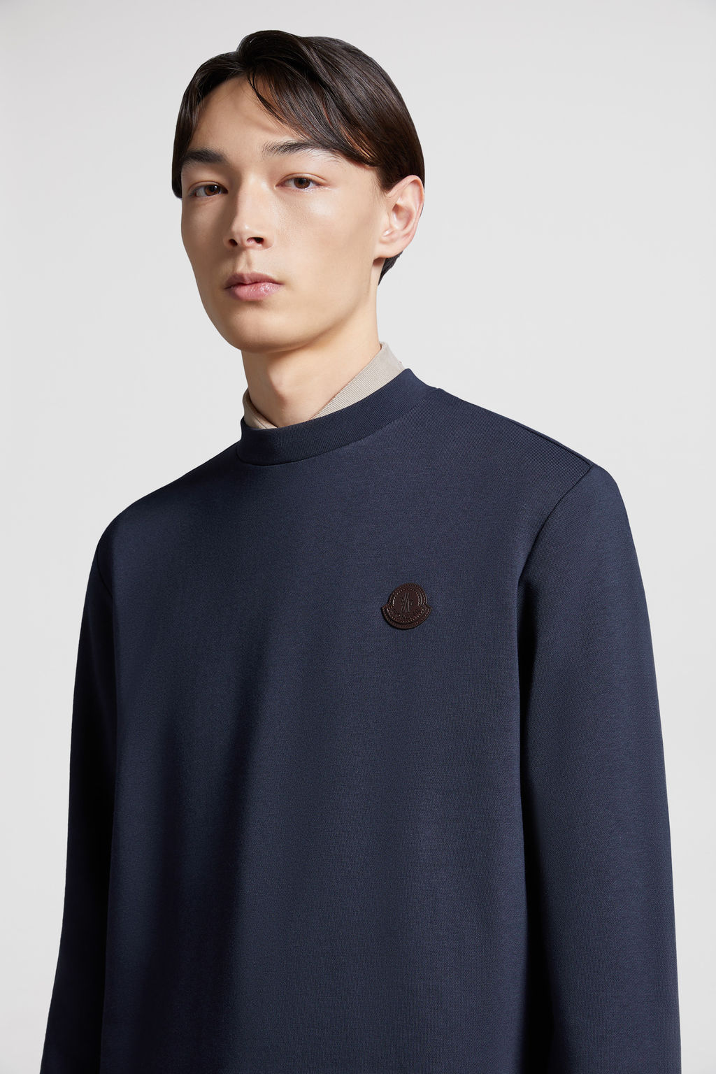 Sudadera con parche con logotipo Azul Noche - Sudaderas de Hombre | Moncler ES