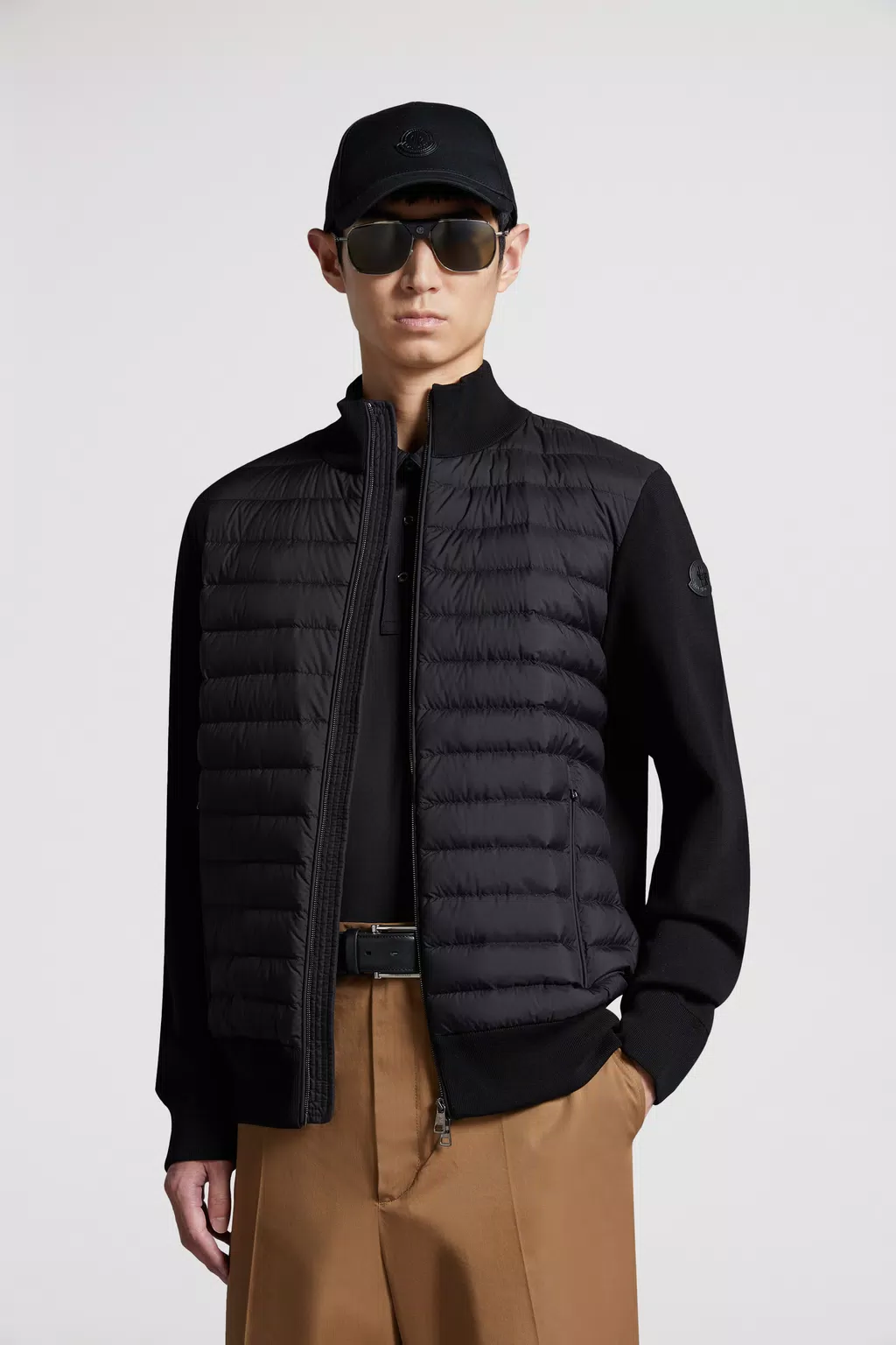 Cardigan Zippé Matelassé En Coton Noir Pulls And Cardigans Homme