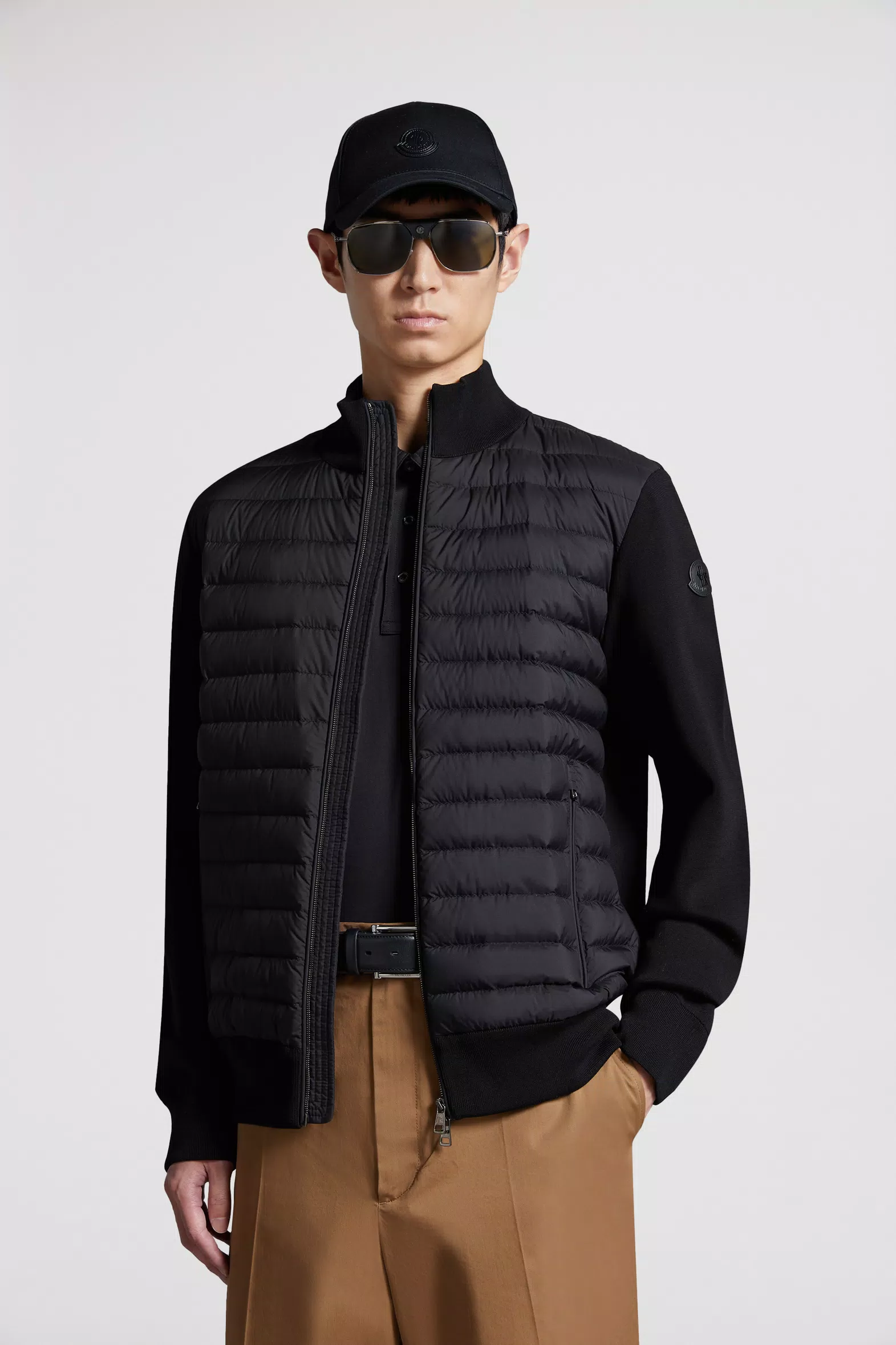 Cardigan Zippé Matelassé En Coton Noir Pulls And Cardigans Homme