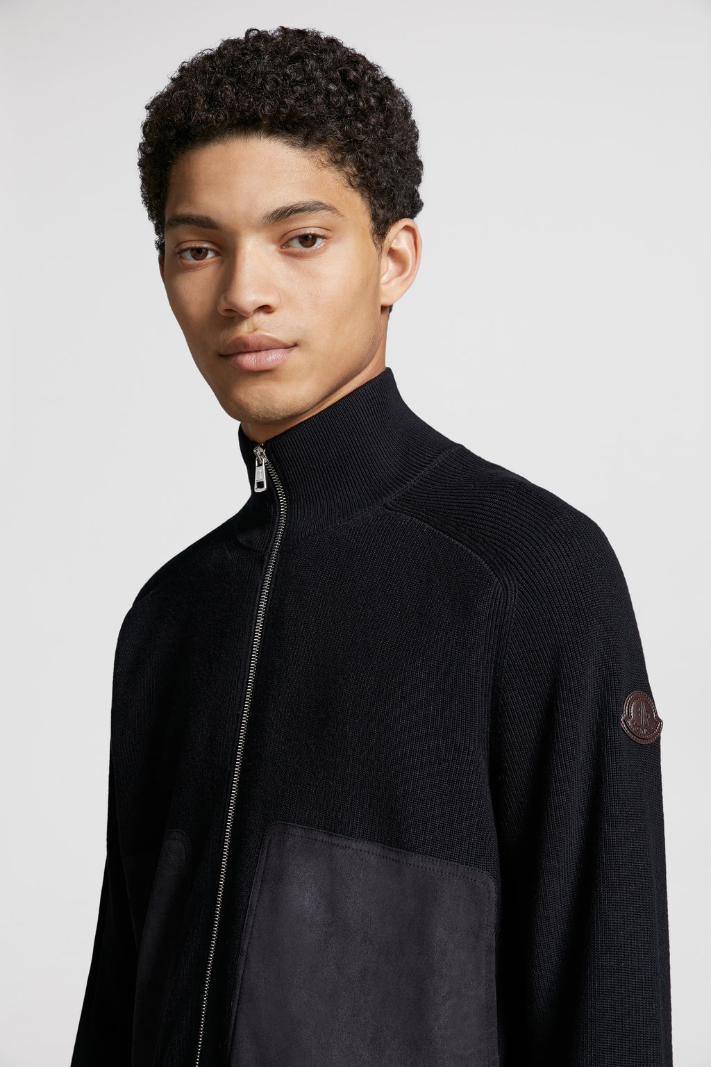 Night Blue Cotton & Cashmere Zip-Up Cardigan - Sweaters & Cardigans for ...