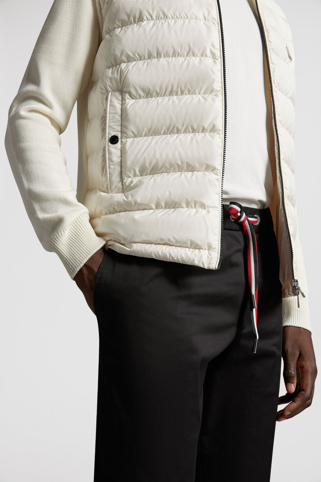 White Padded Cotton Zip-Up Cardigan - Sweaters & Cardigans for Men ...