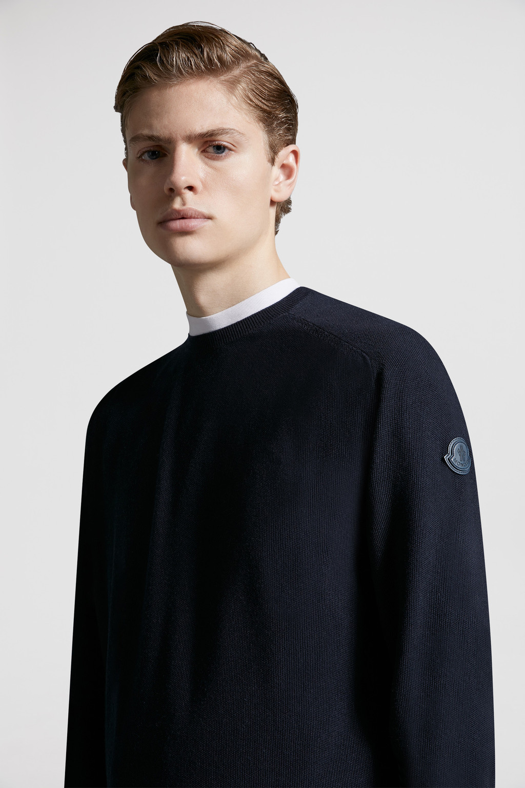 Pull en coton et cachemire Bleu - Pulls & cardigans Homme | Moncler FR