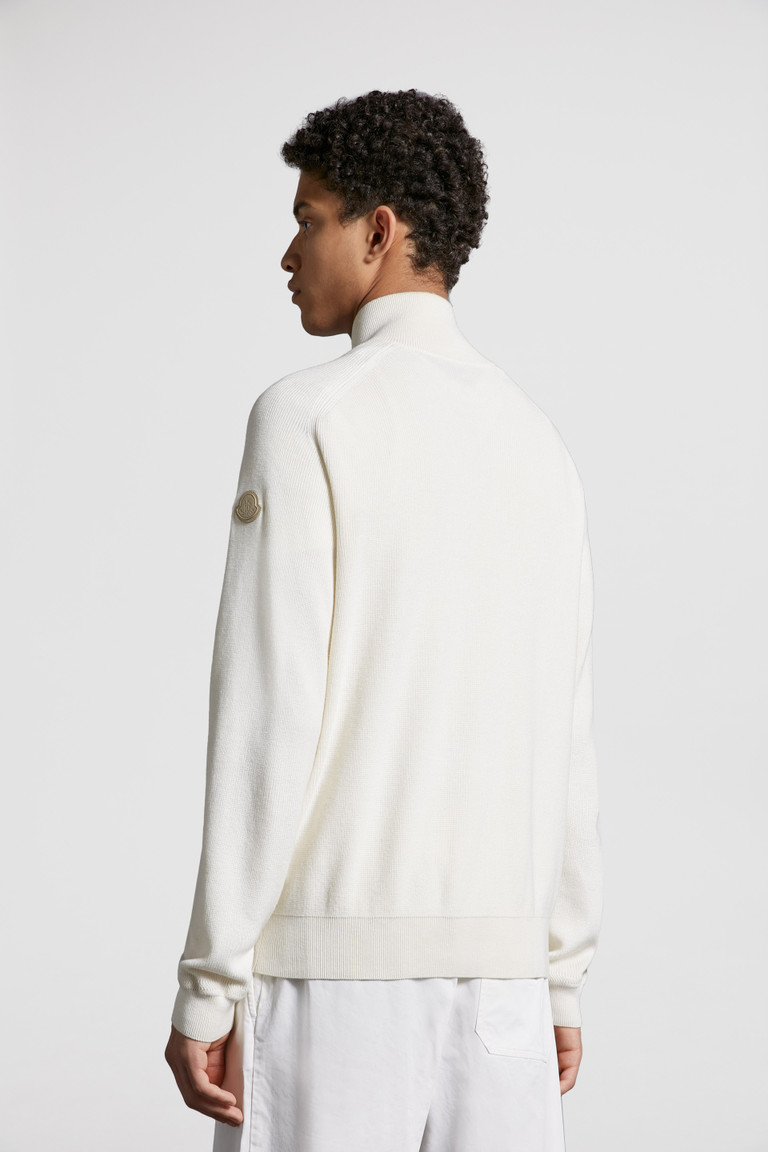 Pull en coton et cachemire Blanc - Pulls & cardigans Homme | Moncler CH