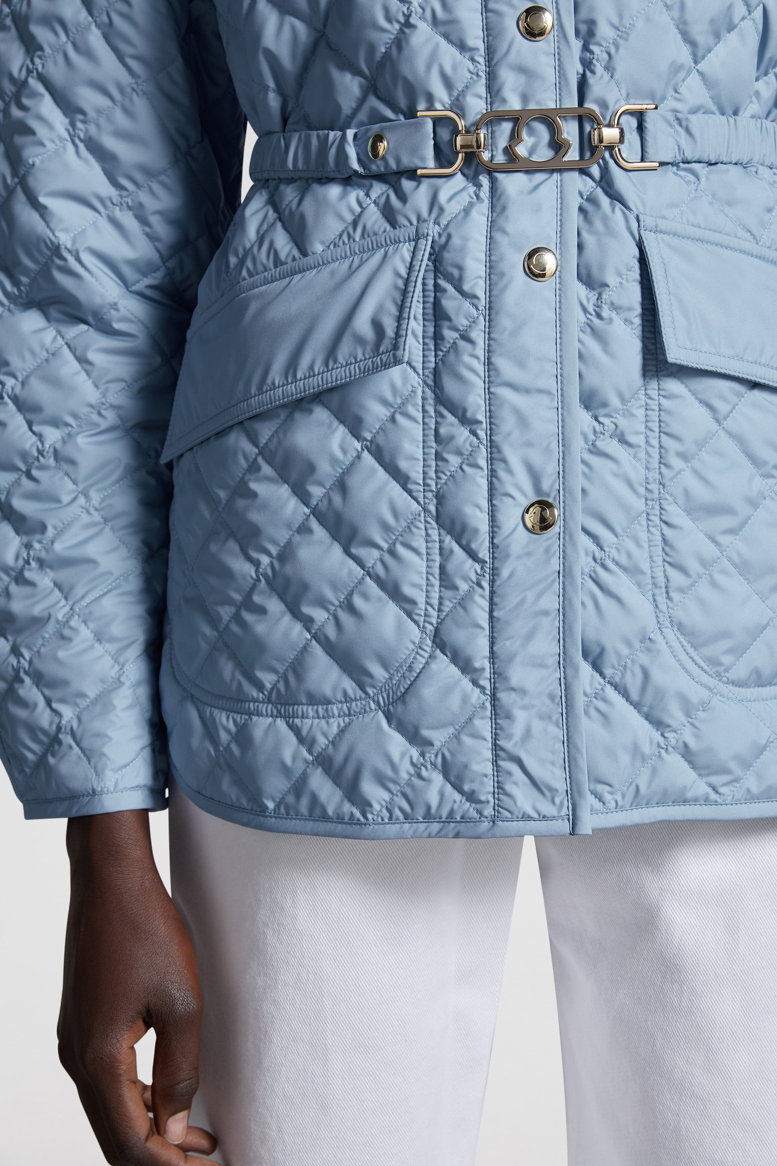 Light Blue Corinto Short Down Jacket - Short Down Jackets for Women ...