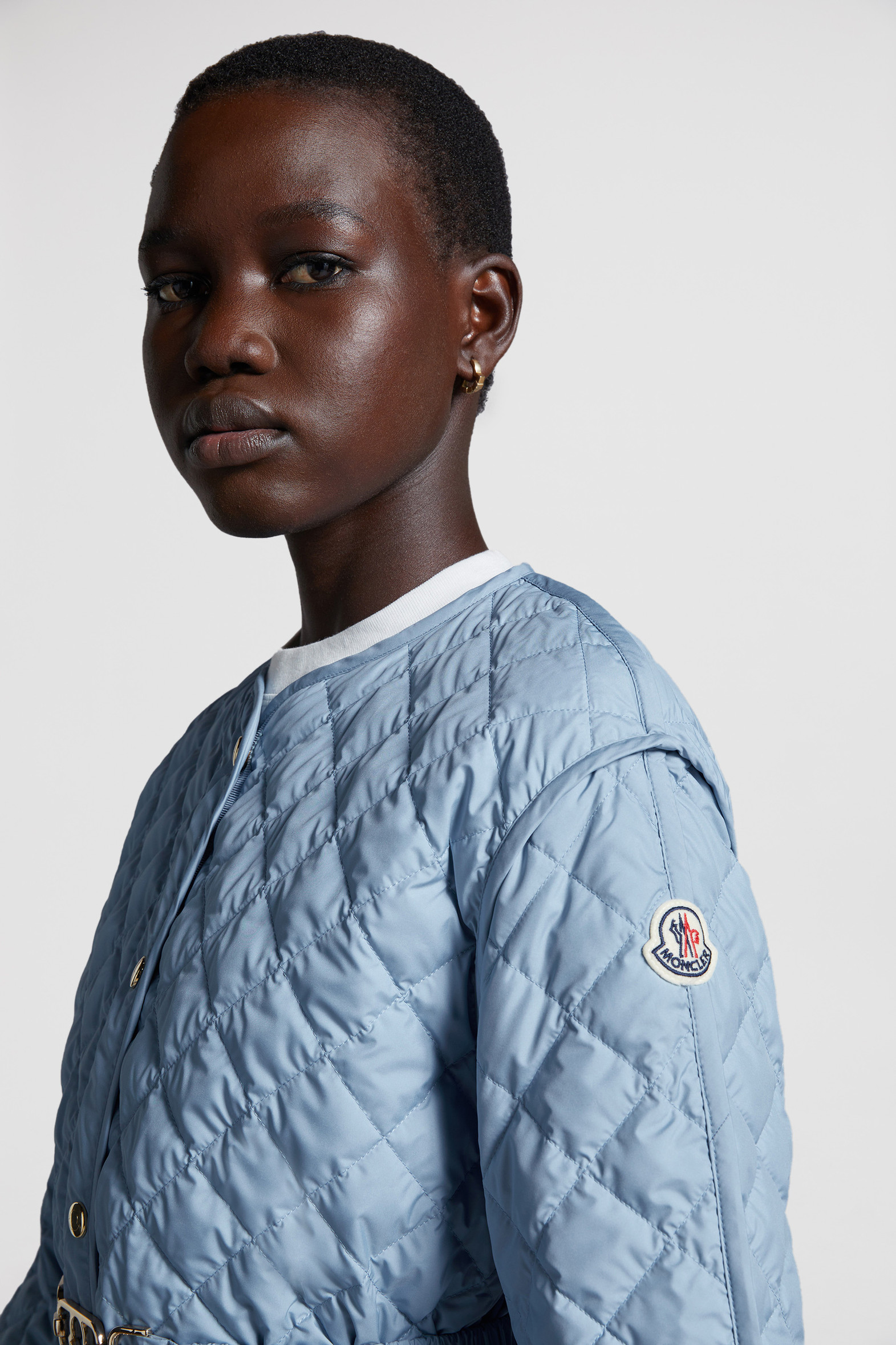 Light Blue Corinto Short Down Jacket - Short Down Jackets for Women ...