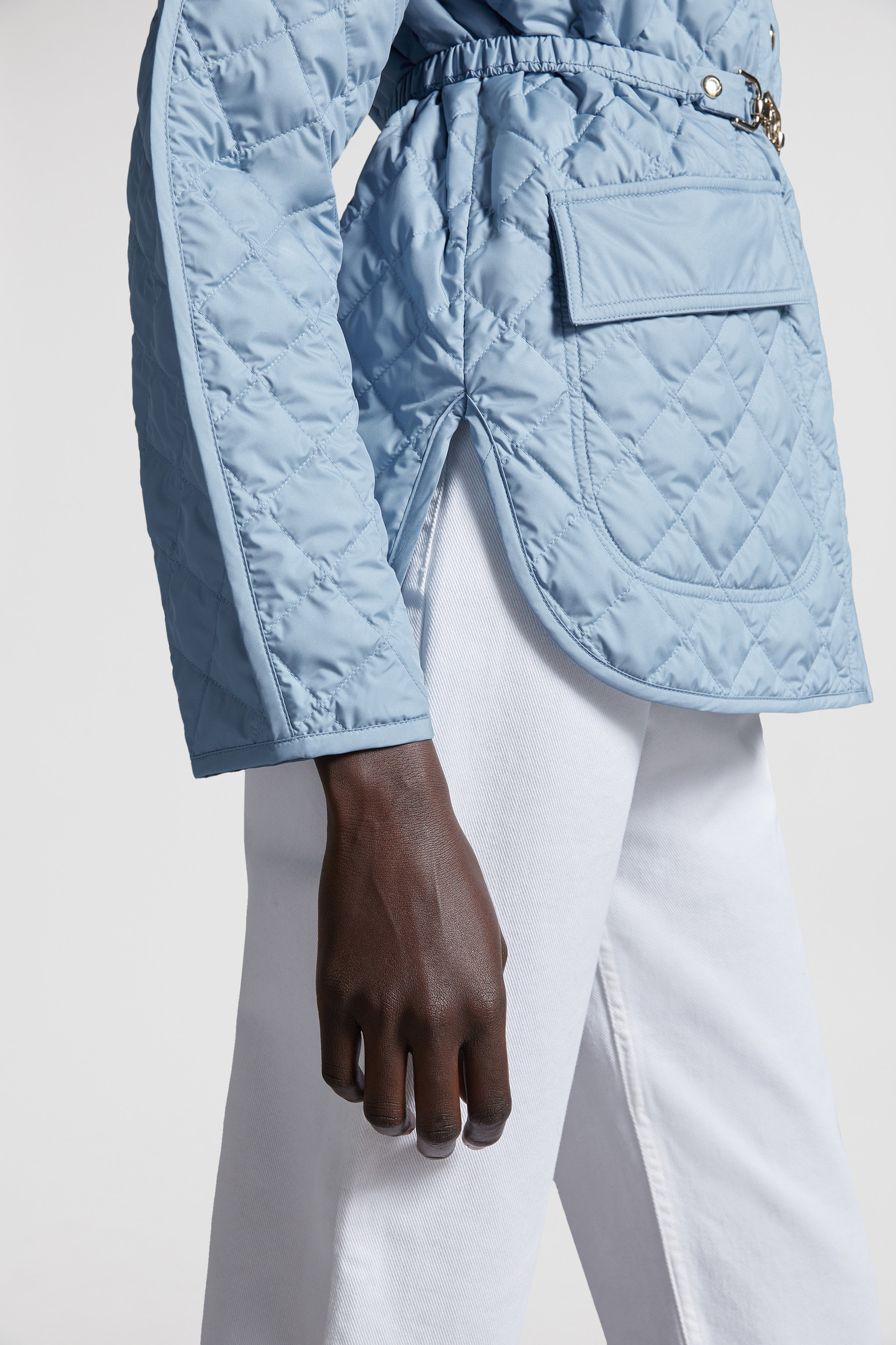 Light Blue Corinto Short Down Jacket - Short Down Jackets for Women ...