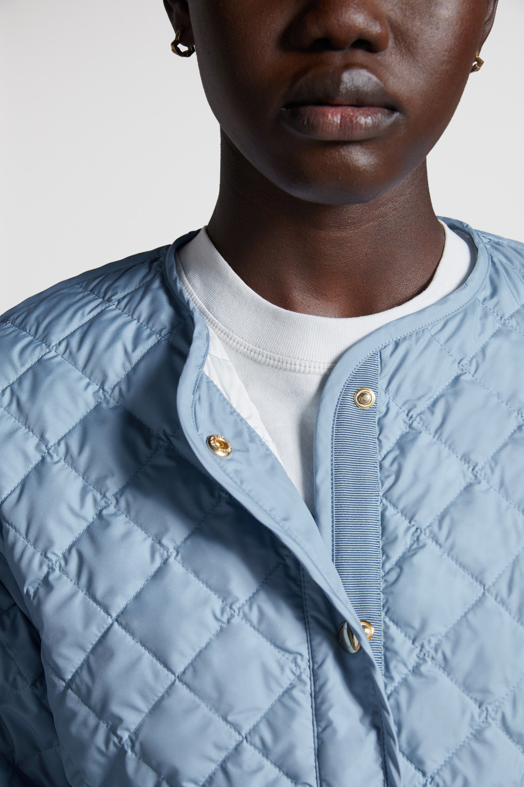 Light Blue Corinto Short Down Jacket - Short Down Jackets for Women ...