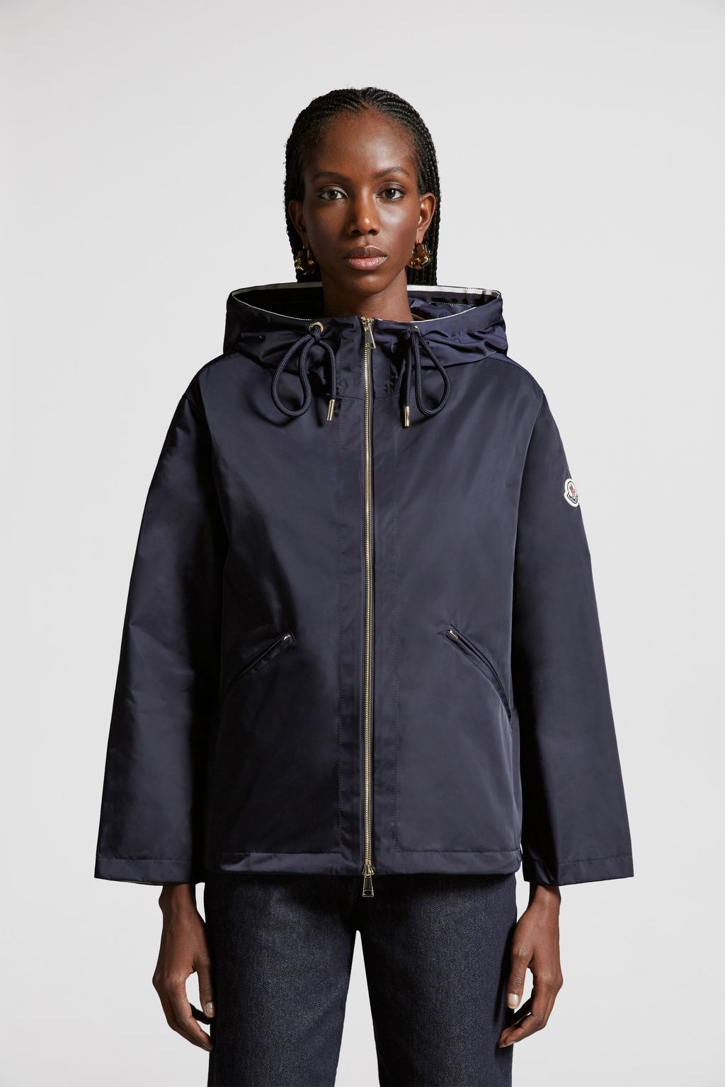 Giacca con cappuccio Cassiopea Blu - Impermeabili e Giacche a Vento Donna | Moncler IT