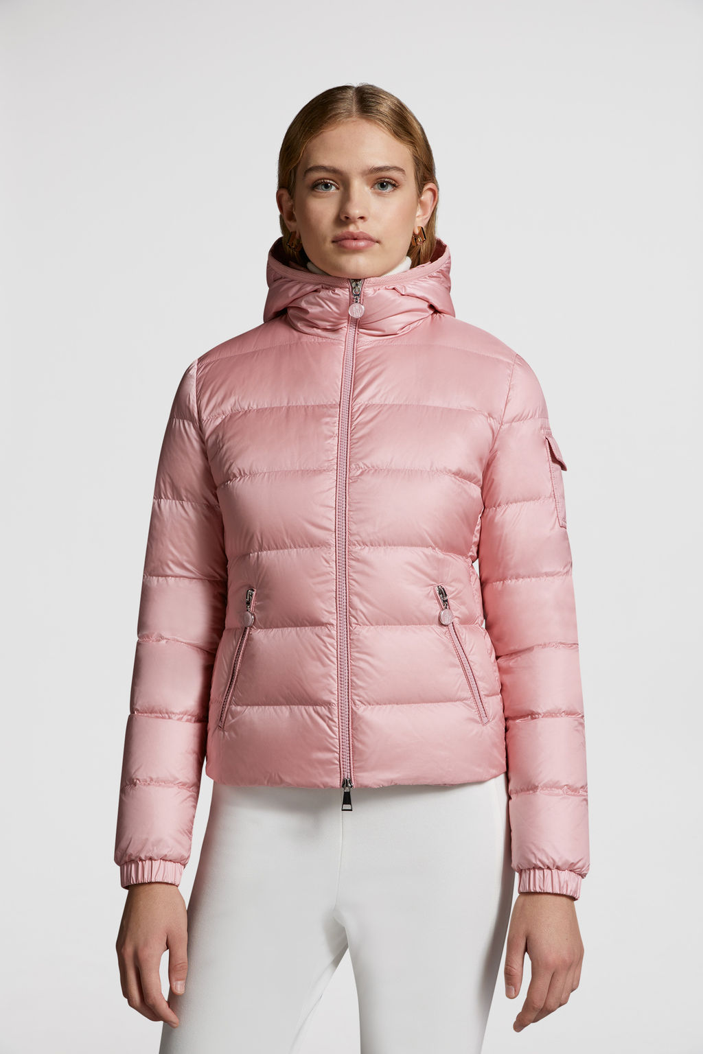 Pink Gles Short Down Jacket - Lightweight Down Jackets for Women ...