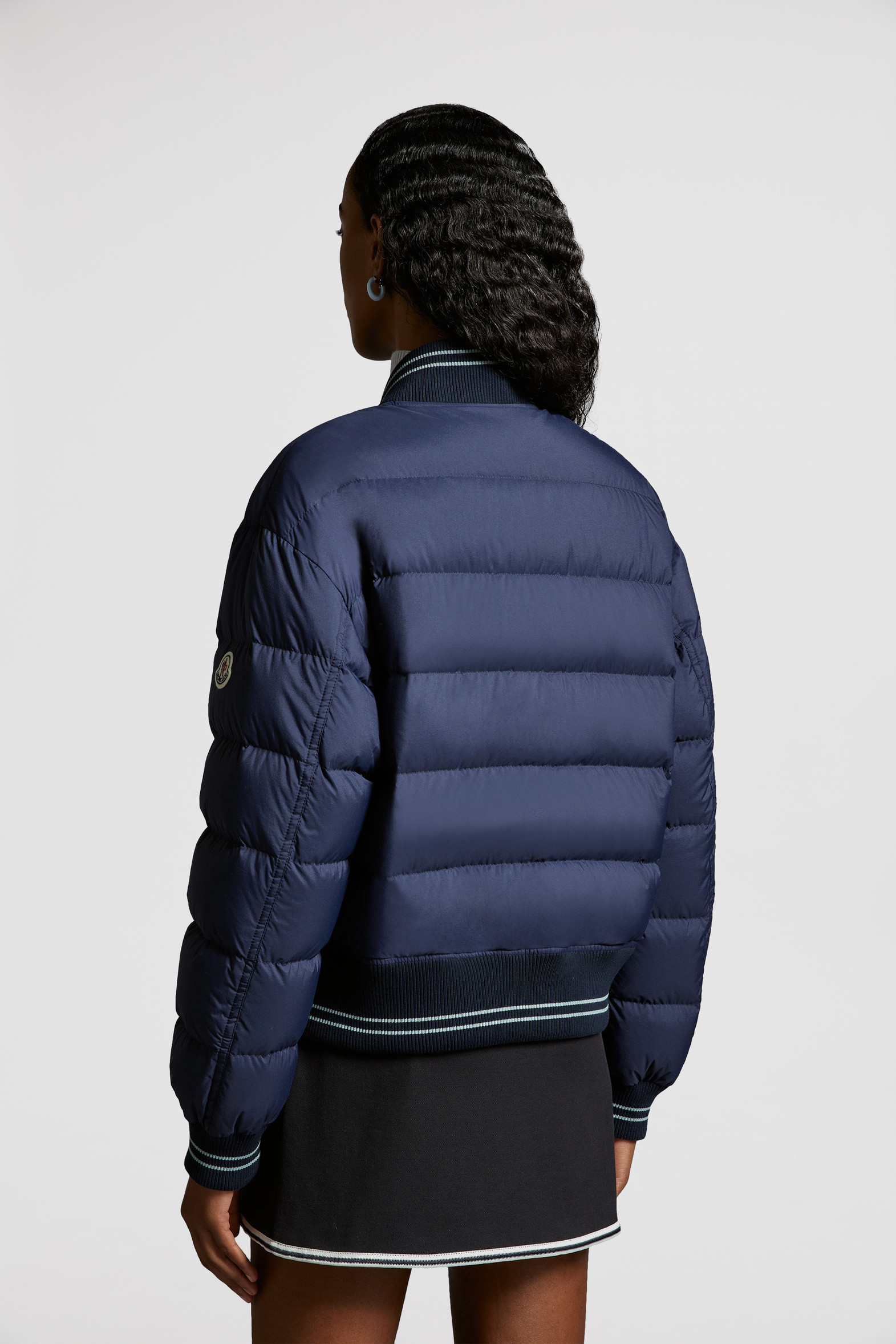 Night Blue Argo Down Bomber Jacket - Short Down Jackets for Women ...