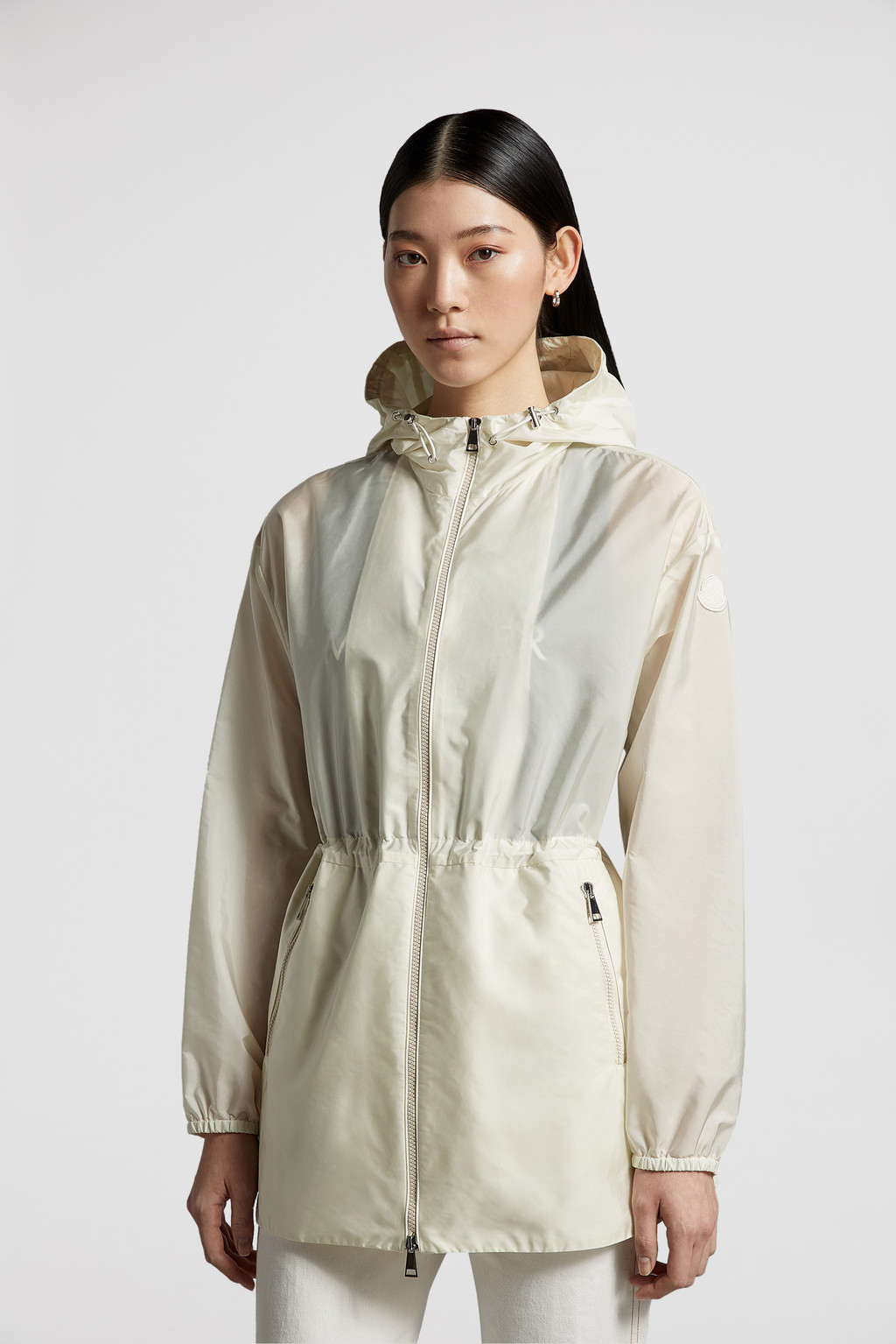 White Wete Hooded Jacket - Windbreakers & Raincoats for Women | Moncler CH